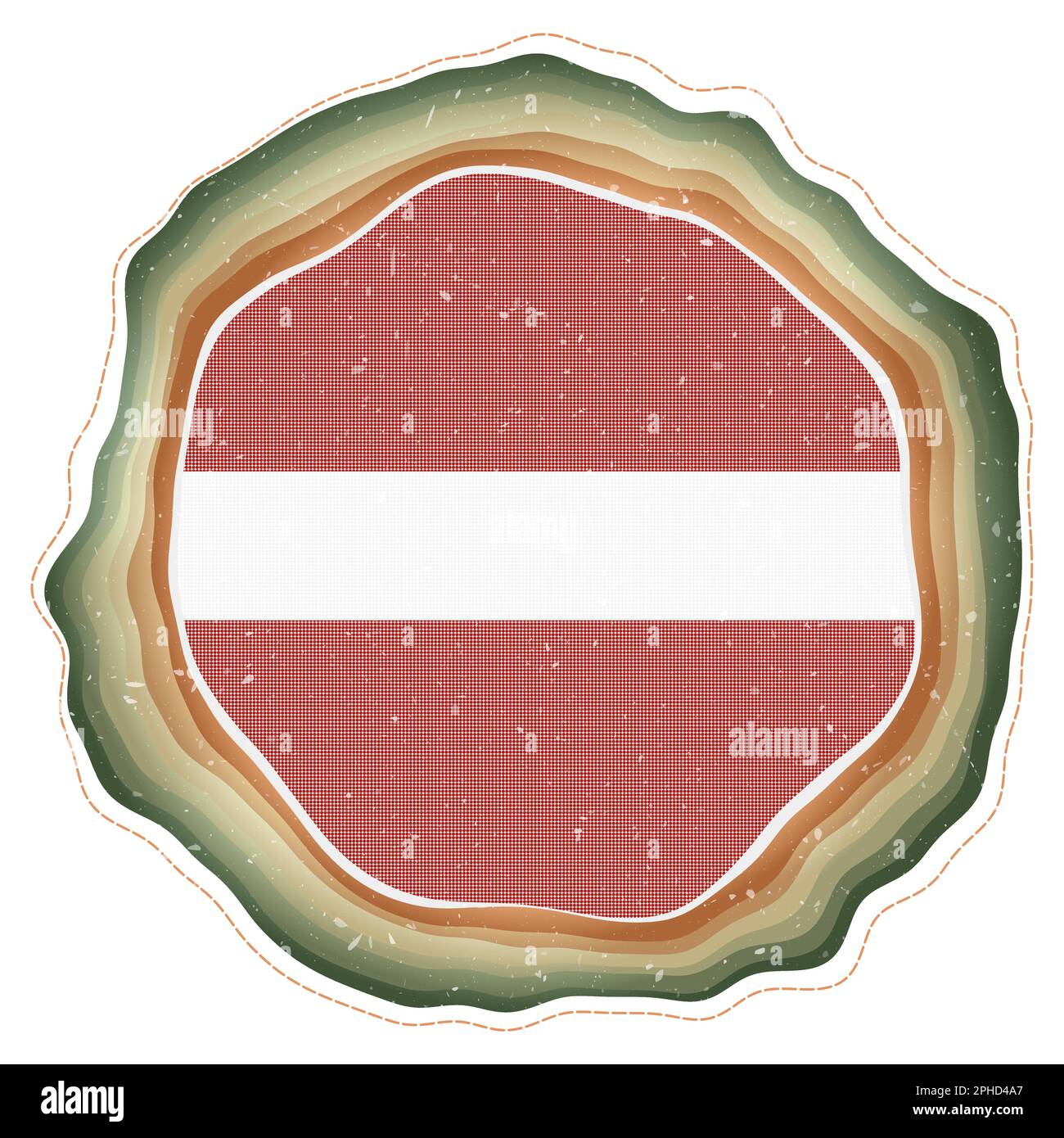 Latvia flag in frame. Badge of the country. Layered circular sign ...