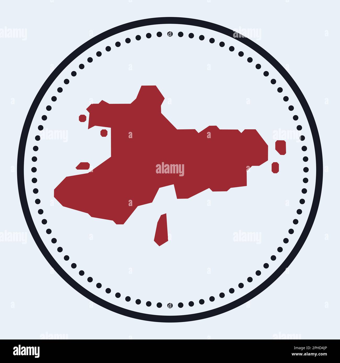 Union Island round stamp. Round logo with map and title. Stylish ...