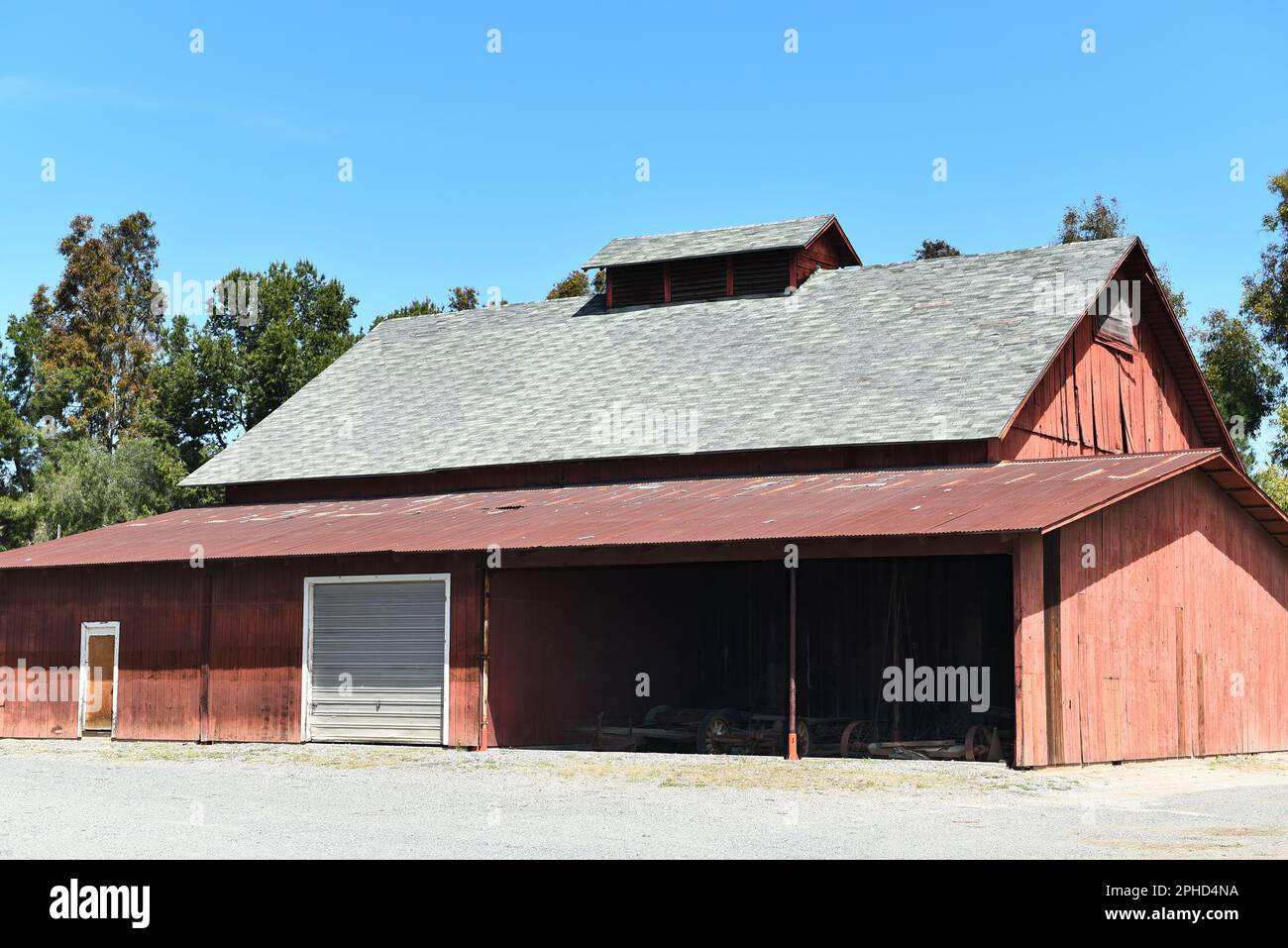 IRVINE, CALIFORNIA - 27 MAR 2023: The Red Barn, on the grounds of the ...