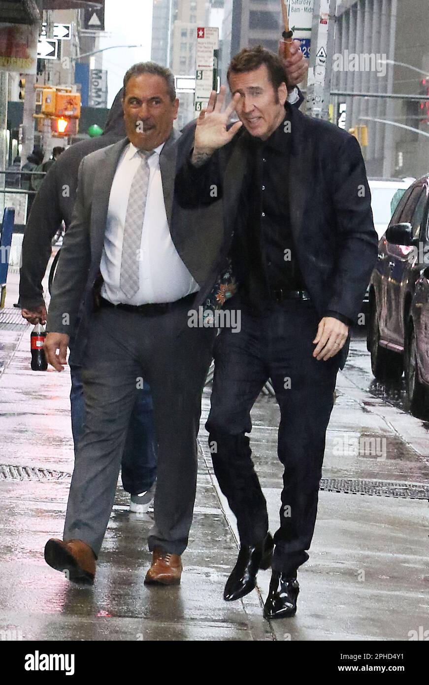 New York, NY, USA. 27th Mar, 2023. Nicolas Cage seen at The Late Show ...
