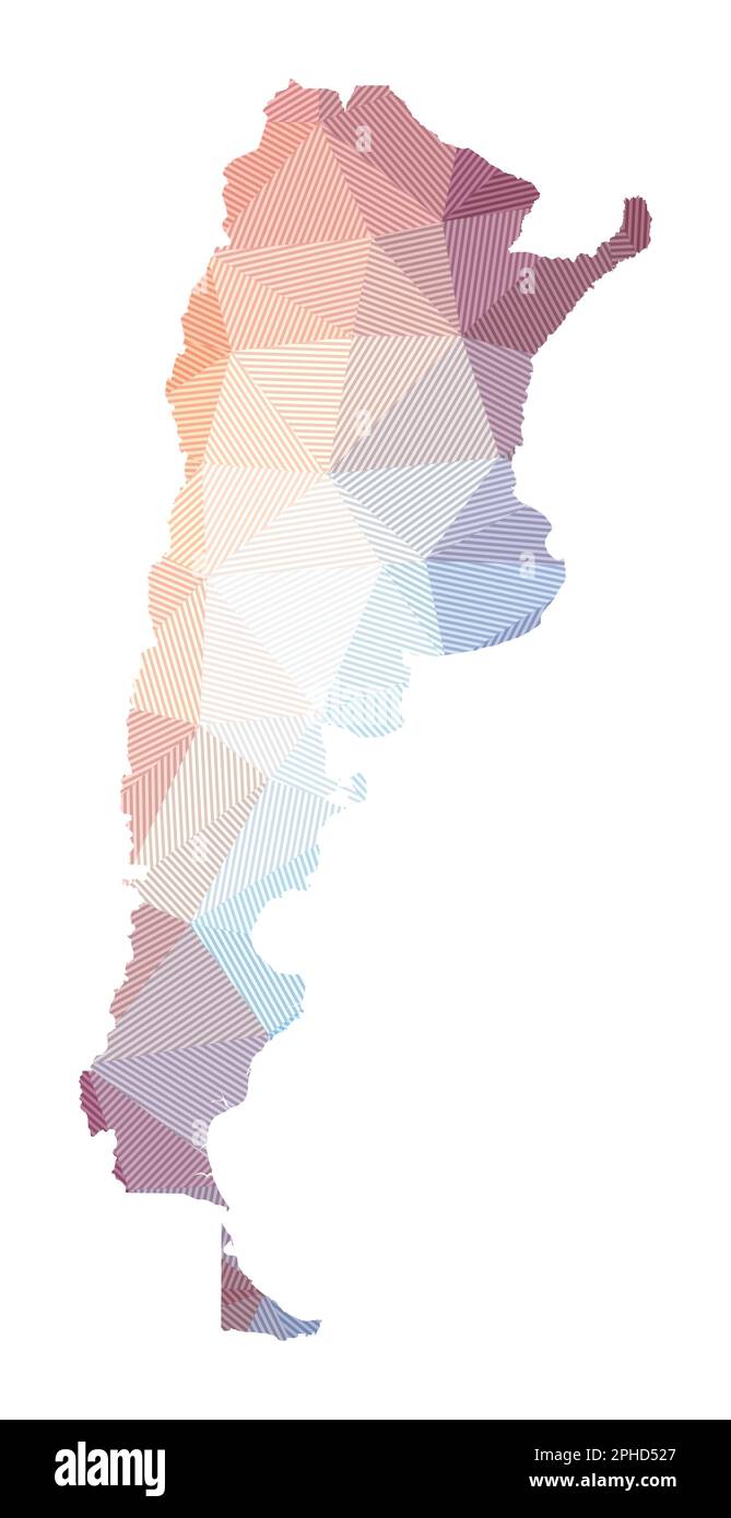 Map of Argentina. Low poly illustration of the country. Geometric ...