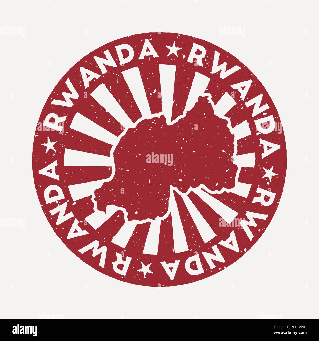 Rwanda stamp. Travel red rubber stamp with the map of the country ...