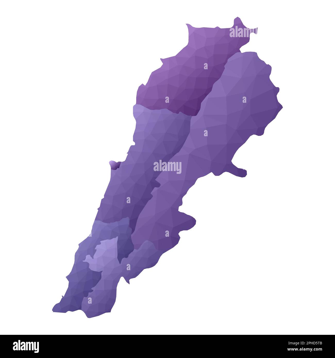 Lebanon map. Geometric style country outline. Unequaled violet vector ...