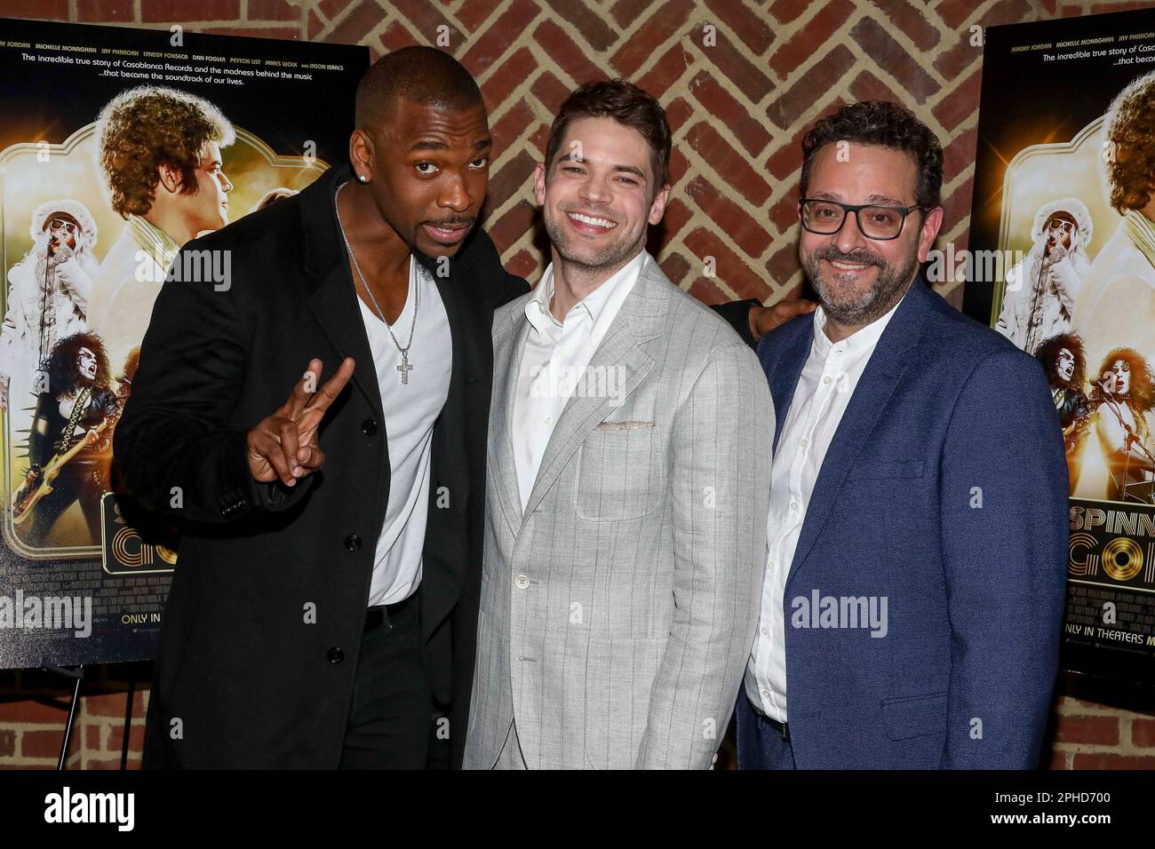 Actors Jay Pharoah, from left, and Jeremy Jordan, and director Timothy ...