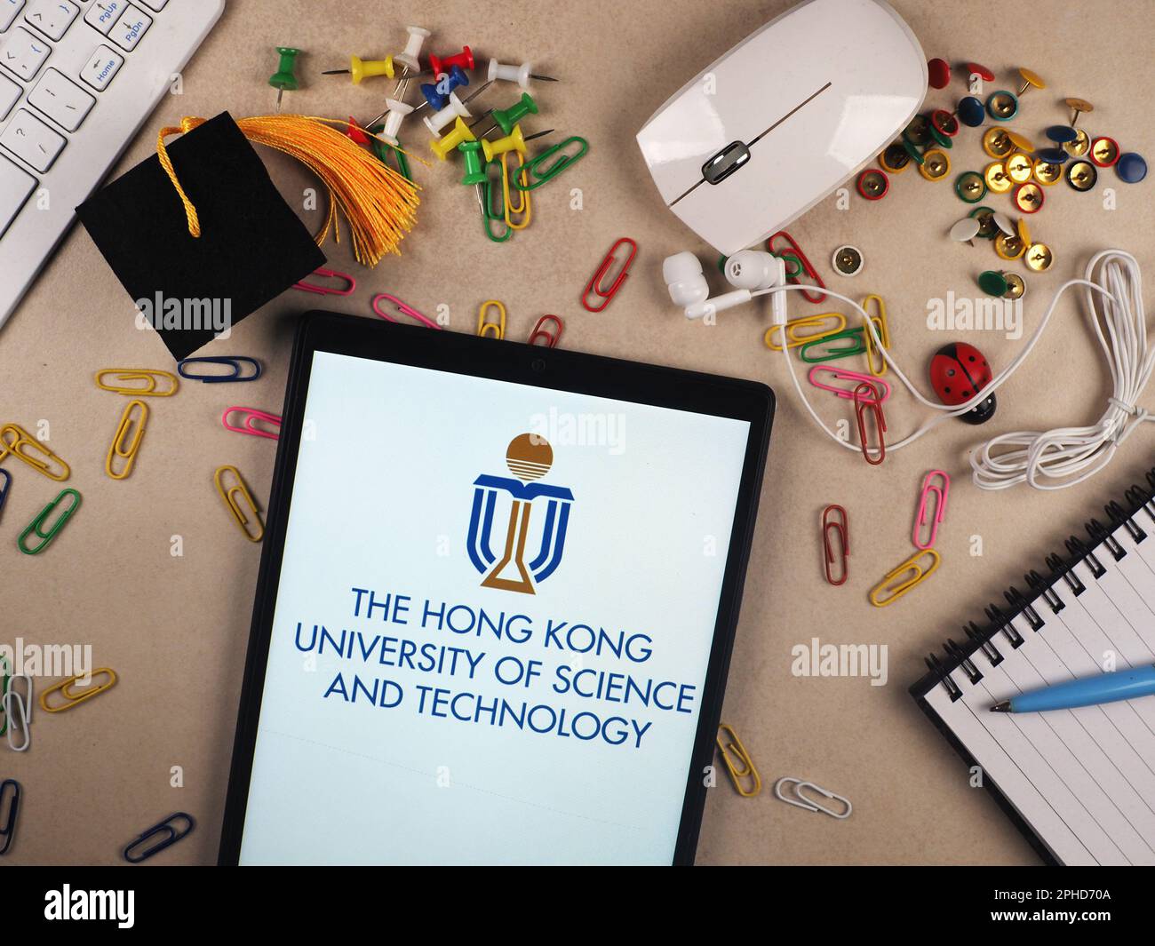 In this photo illustration, The Hong Kong University of Science and ...