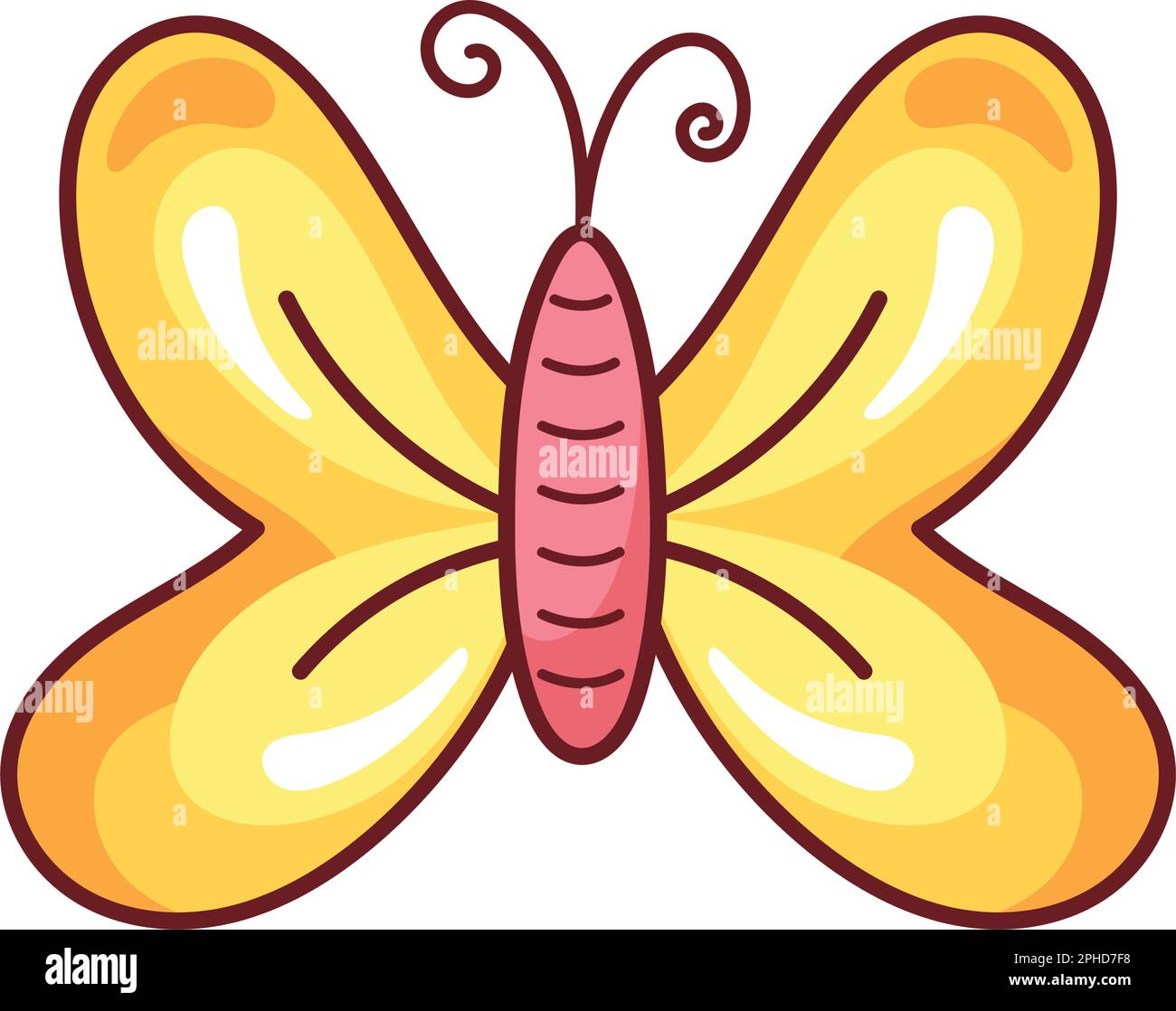 Bright yellow butterfly Stock Vector Image & Art - Alamy