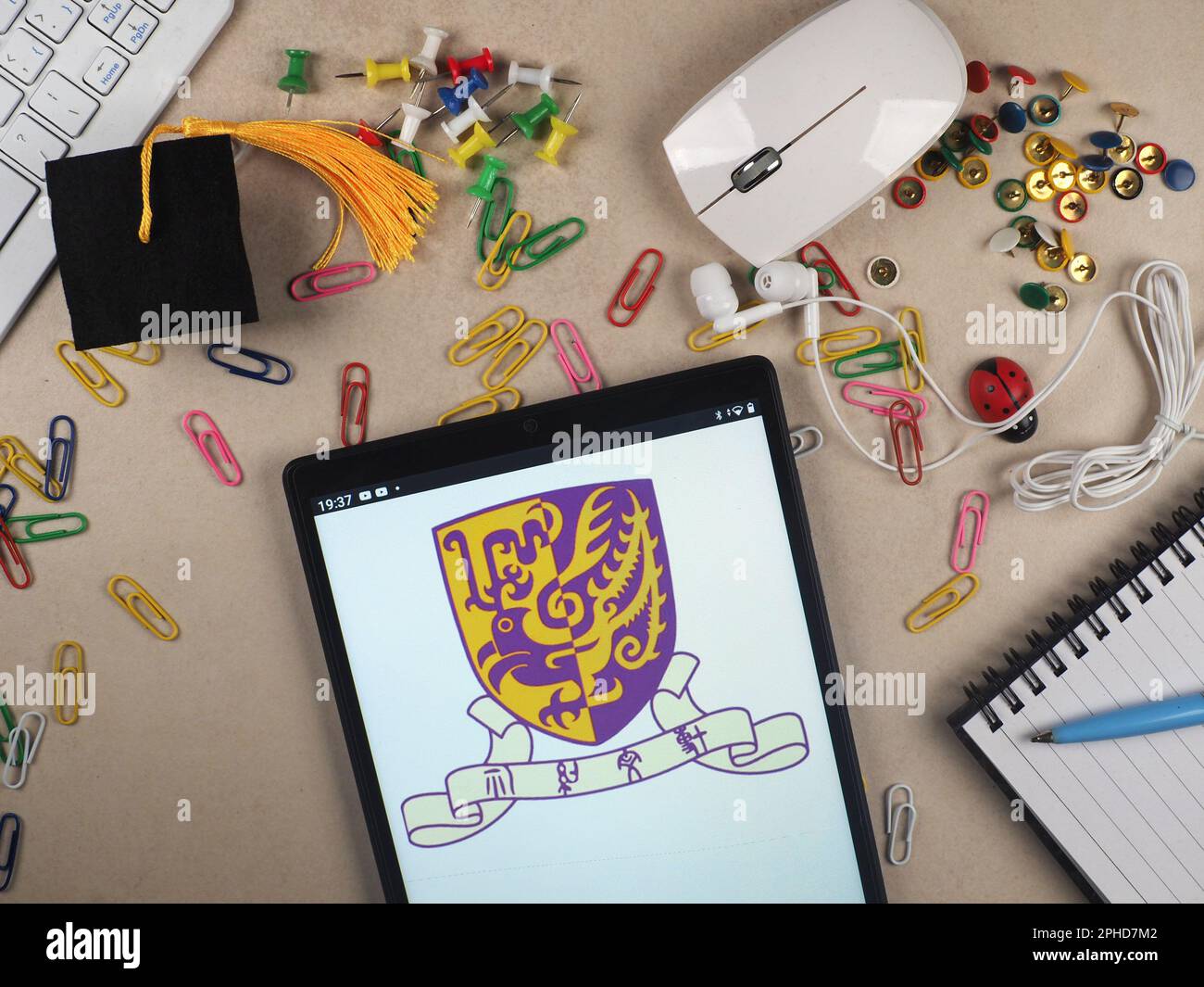 In this photo illustration, The Chinese University of Hong Kong (CUHK ...