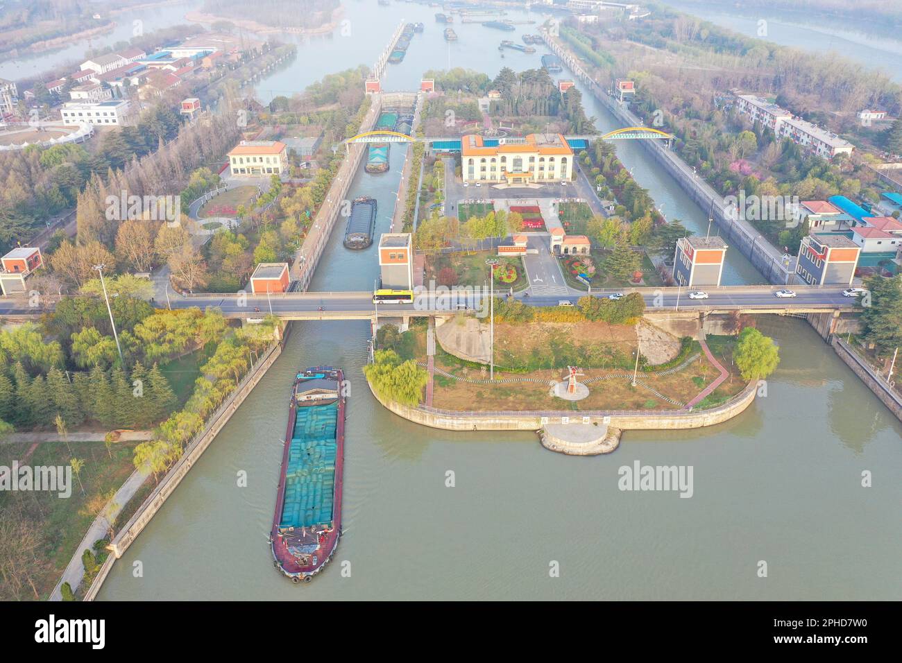SUQIAN, CHINA - MARCH 28, 2023 - Cargo ships loaded with fertilizers ...