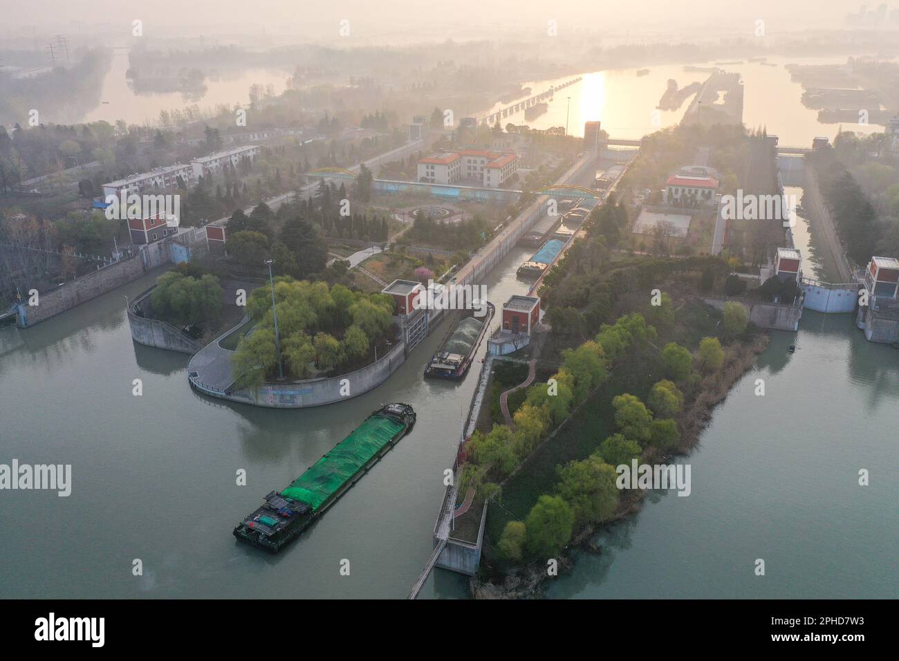 SUQIAN, CHINA - MARCH 28, 2023 - Cargo ships loaded with fertilizers ...
