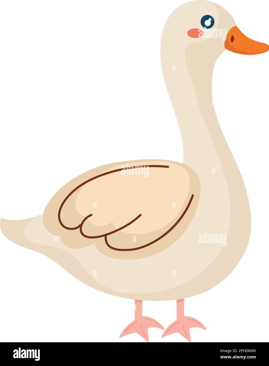 Cute duckling standing Stock Vector Image & Art - Alamy