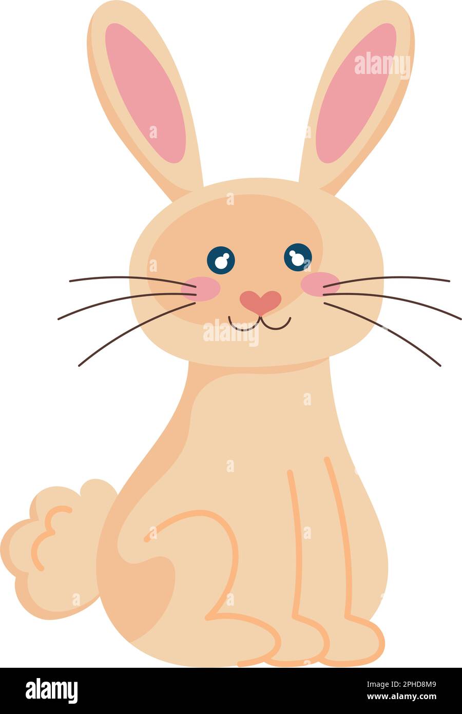 Cute cartoon rabbit sitting Stock Vector Image & Art - Alamy