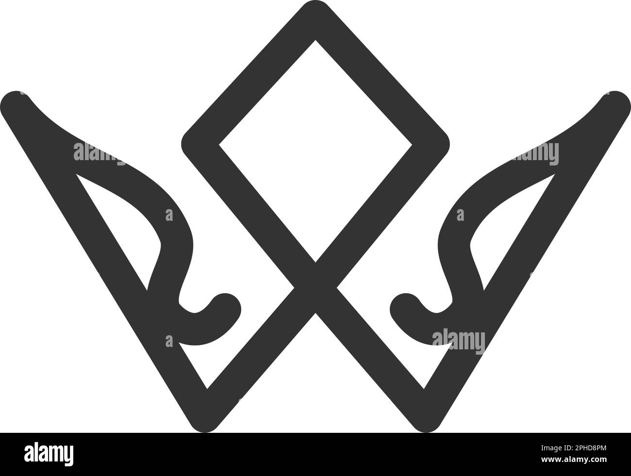 Alpha Wolf Symbol Tattoo