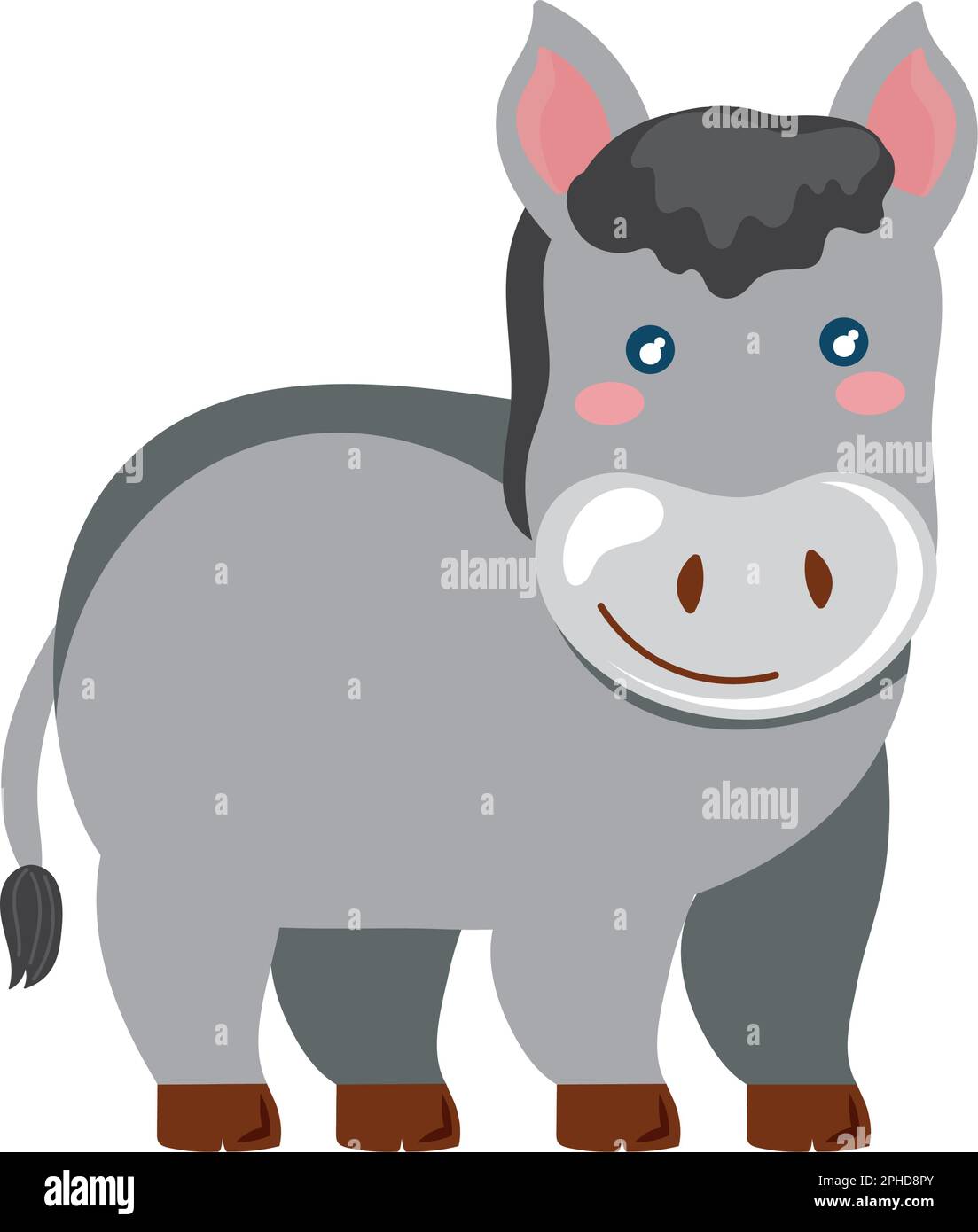 donkey cartoon farm animal Stock Vector Image & Art - Alamy