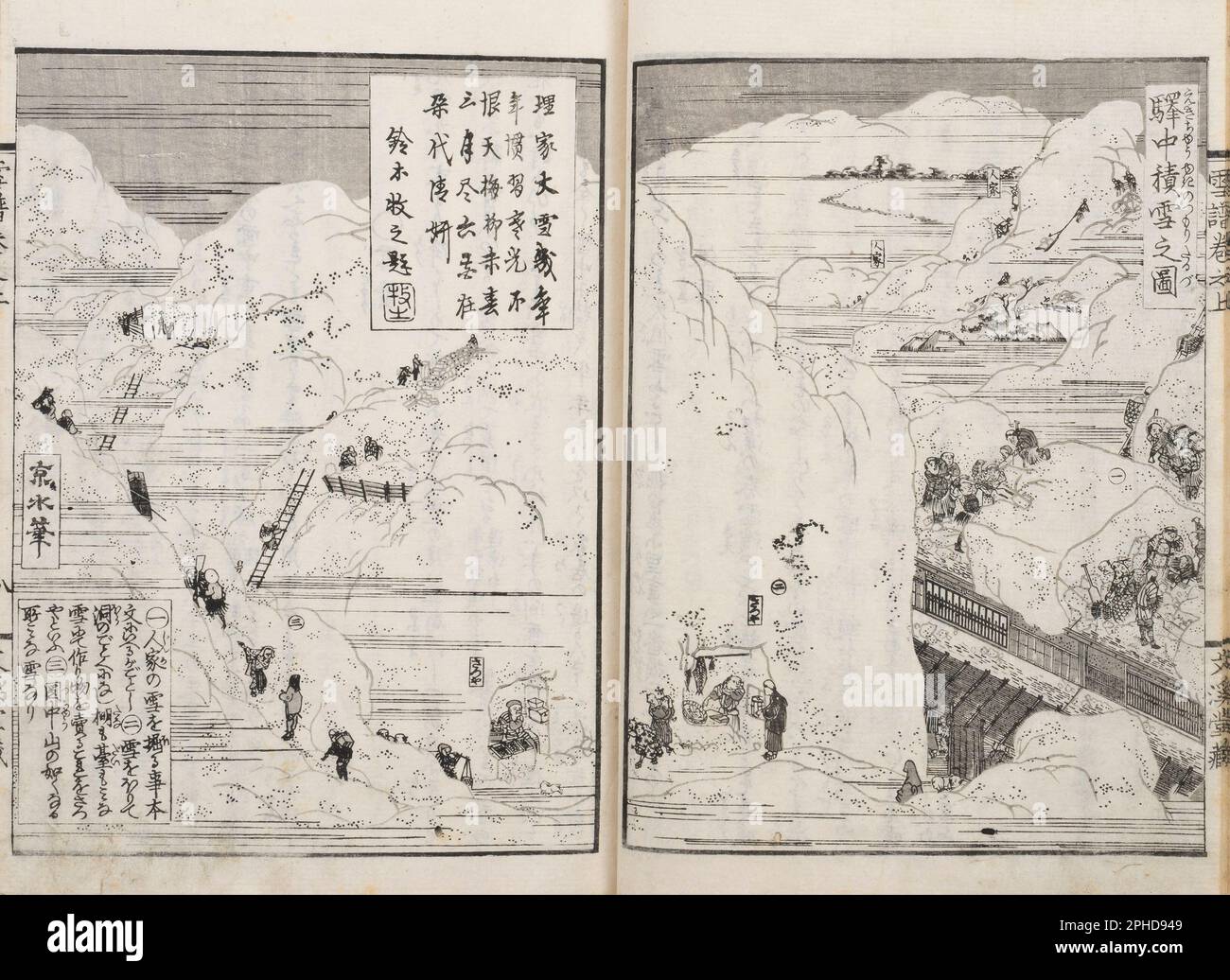 Illustration of "Hokuetsu Seppu (Snow stories of North Etsu Province ...