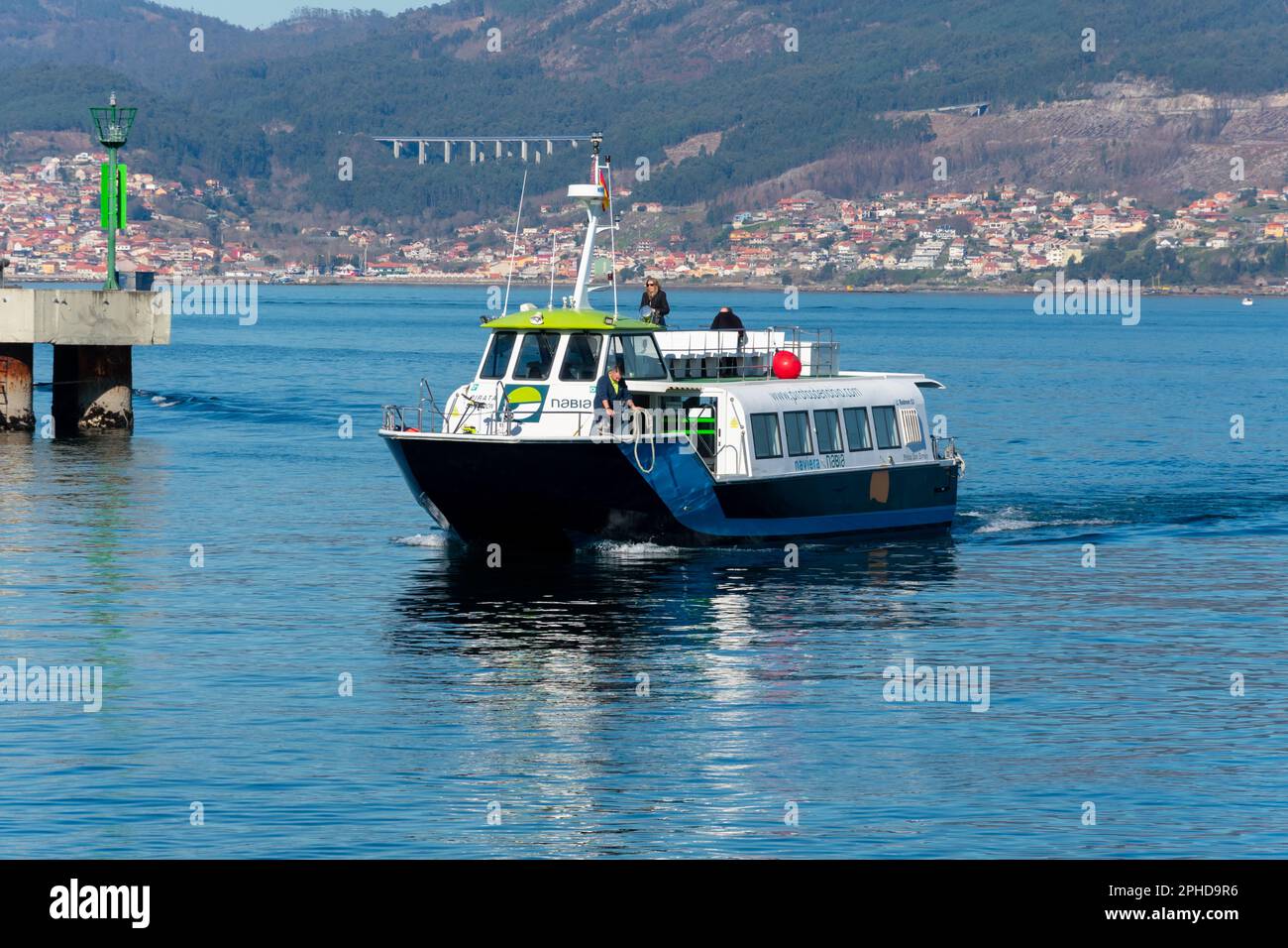 Vigo, Galicia. Spain. February 9, 2023. View of a ship on Vigo port and ...