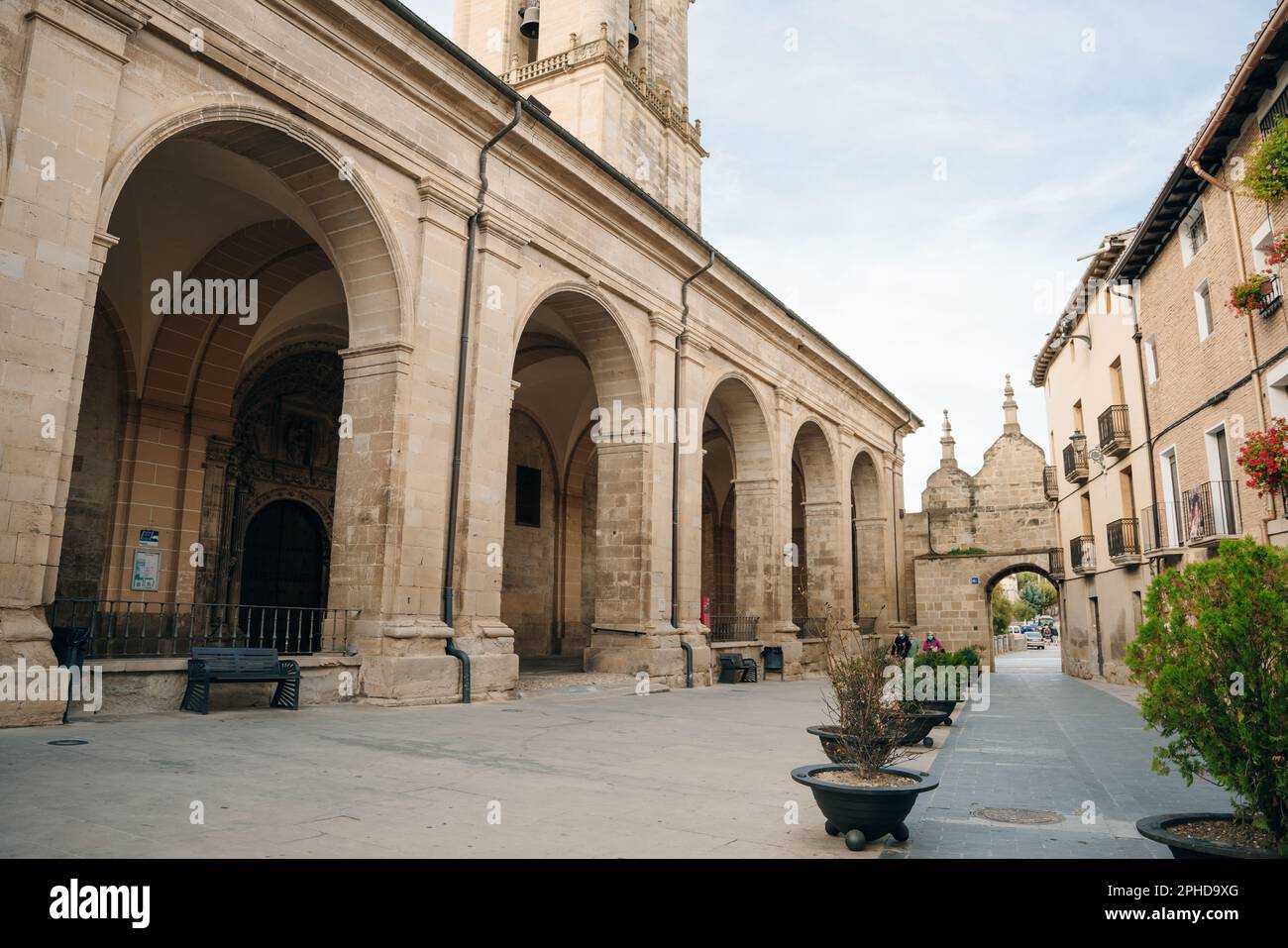 LOS ARCOS, NAVARRE, SPAIN - may 2022 a village in French Way (Camino ...