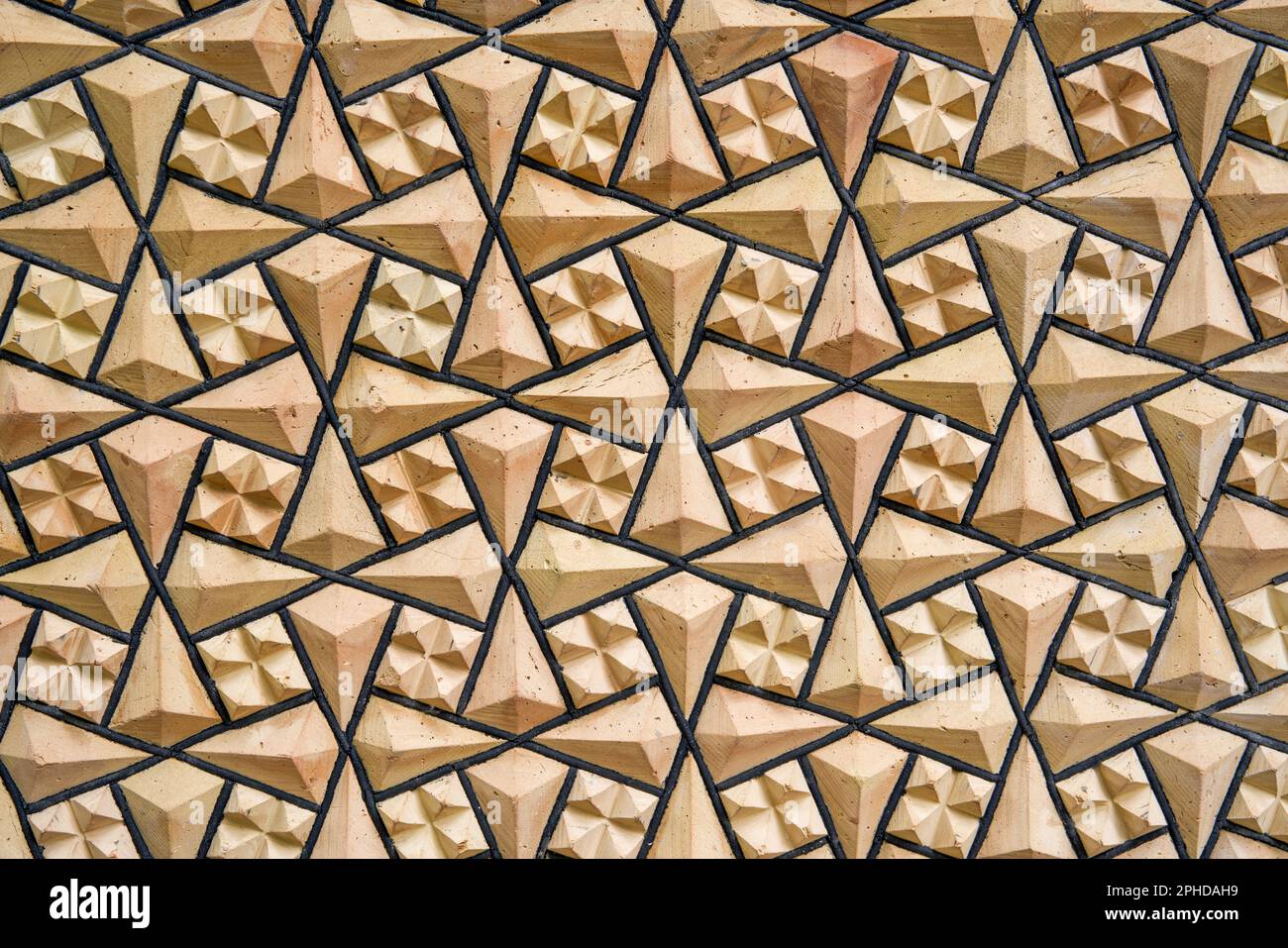 Xinjiang ethnic style triangular pattern wall design Stock Photo - Alamy