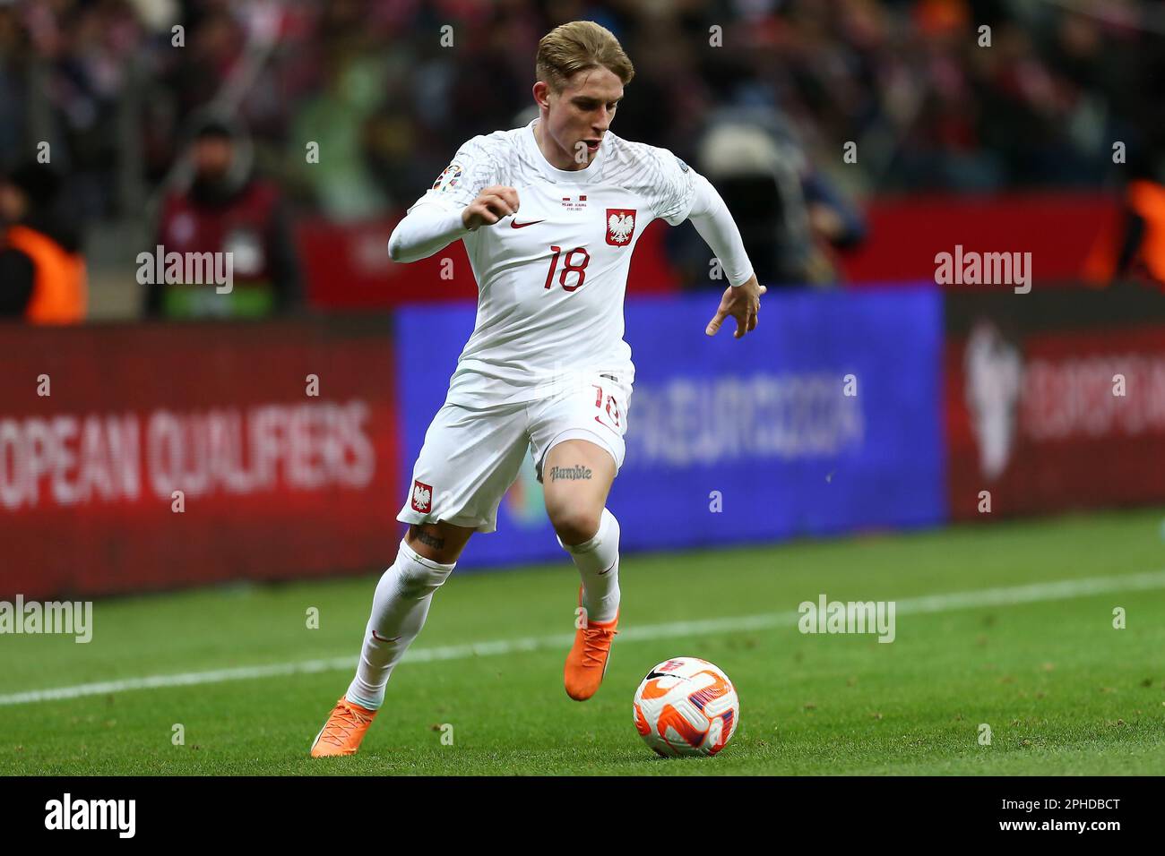 Michal Skoras of Poland during the UEFA Euro 2024, European Qualifiers ...