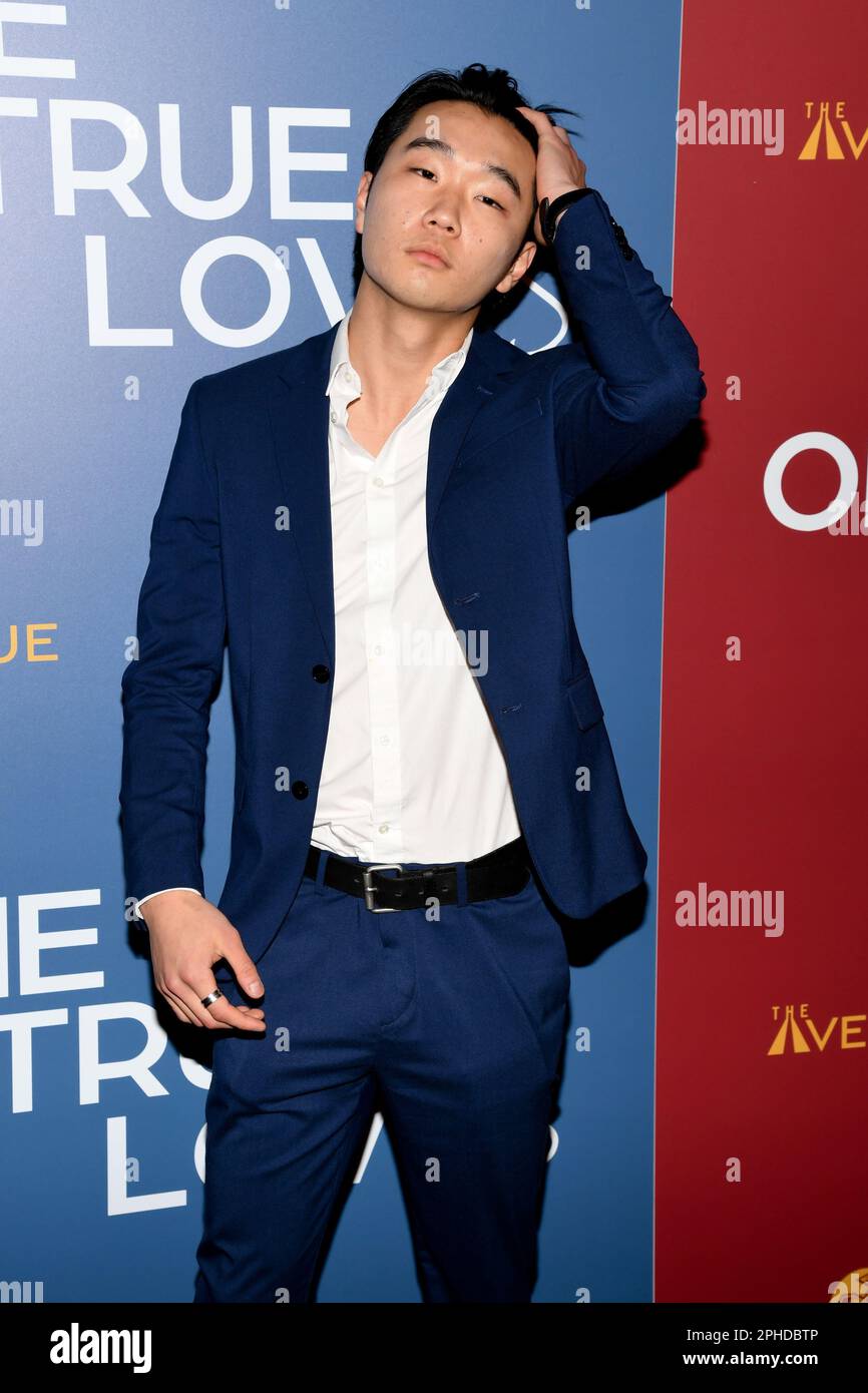 New York, USA. 27th Mar, 2023. Phinehas Yoon attends the 'One True Loves' film premiere at the ...
