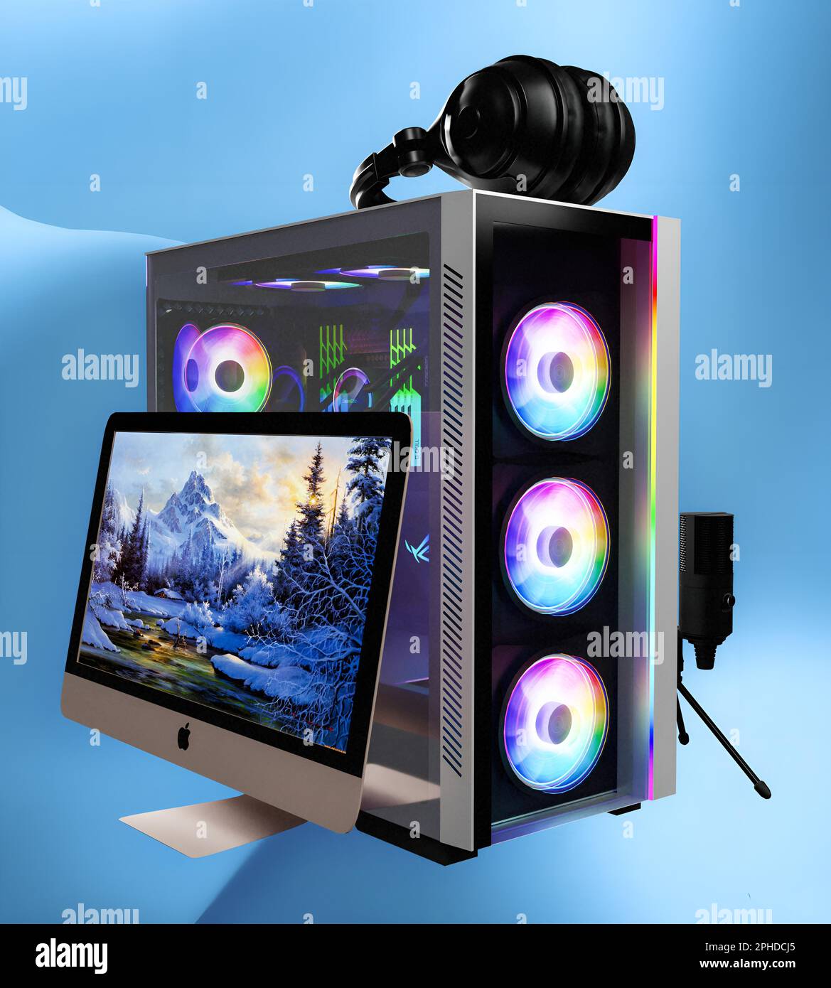 Device 3d illustration, abstract render of digital technical concept ...