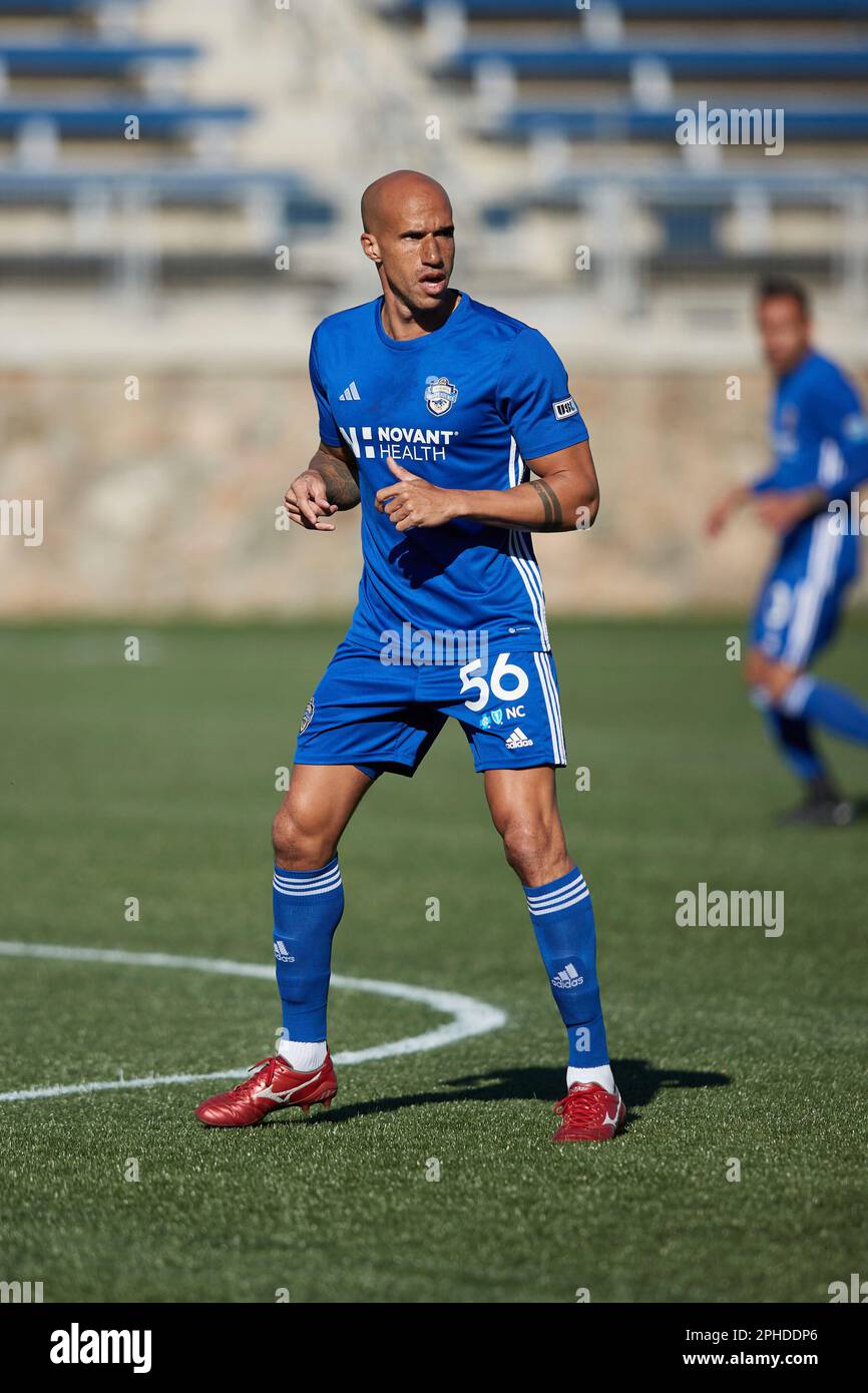 Gabriel Obertan (56) of the Charlotte Independence on defense against ...