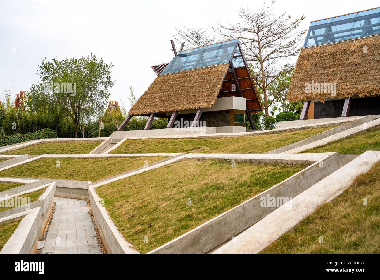 A distinctive Thai Southeast Asian style garden Stock Photo - Alamy