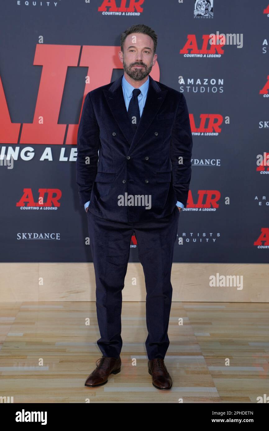 Ben Affleck arrives at the world premiere of "Air," Monday, March 27 ...