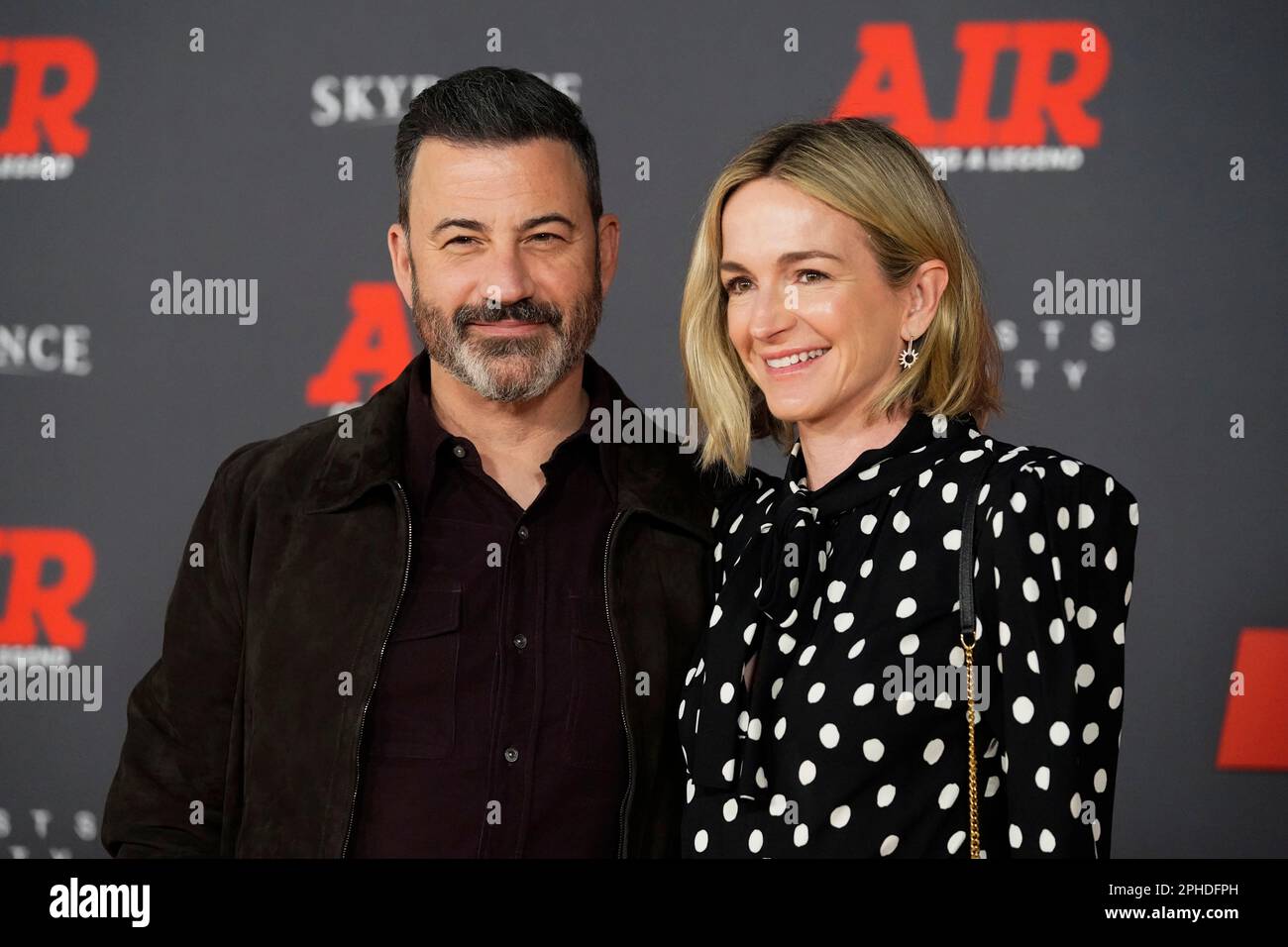 Jimmy Kimmel and Molly McNearney arrive at the world premiere of "Air ...