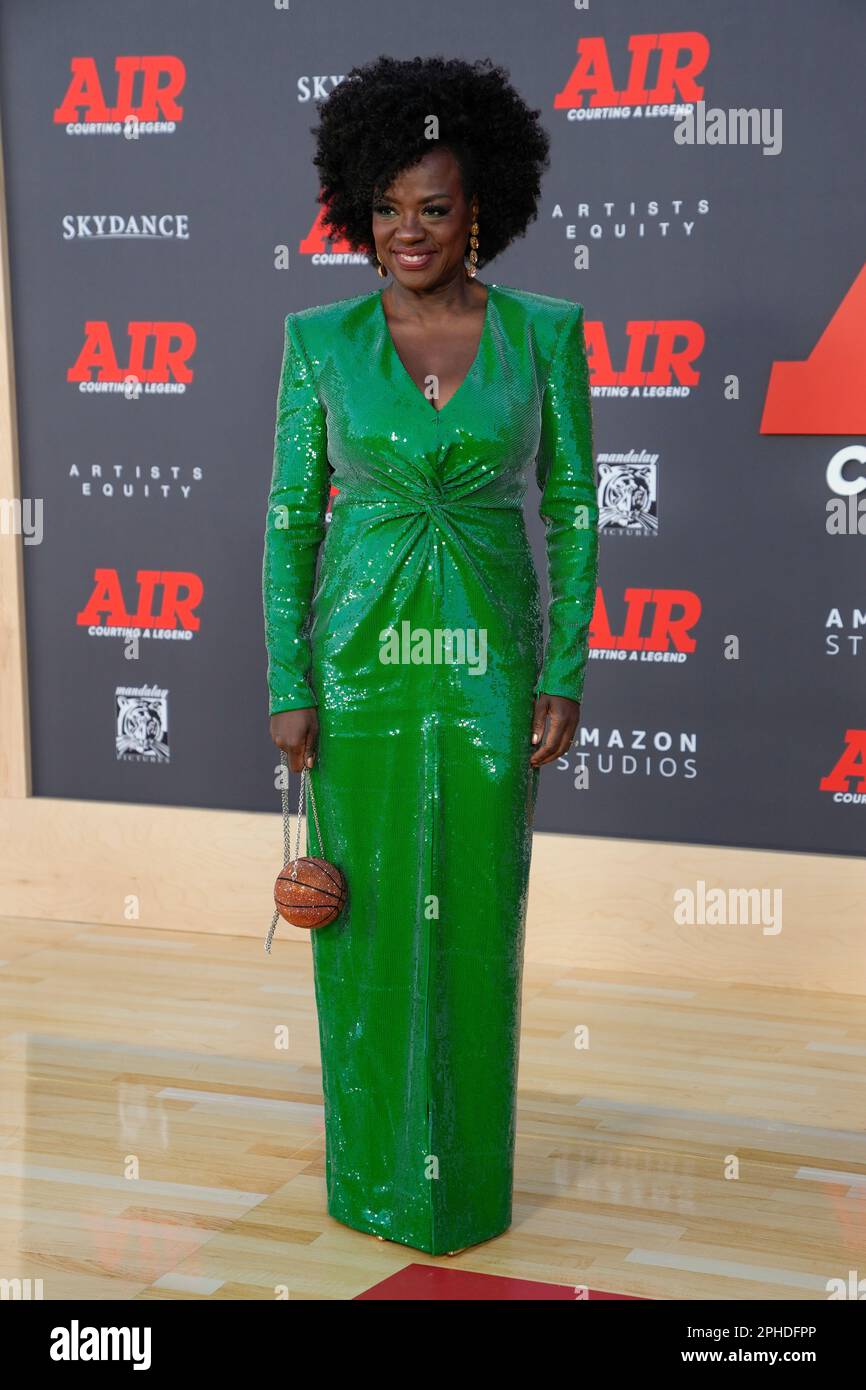 Viola Davis arrives at the world premiere of "Air," Monday, March 27 ...