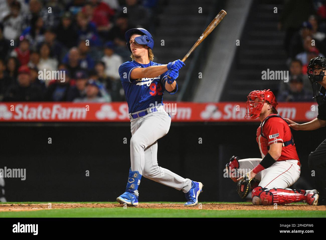 ANAHEIM, CA - MARCH 27: Los Angeles Dodgers outfielder Damon Keith ...