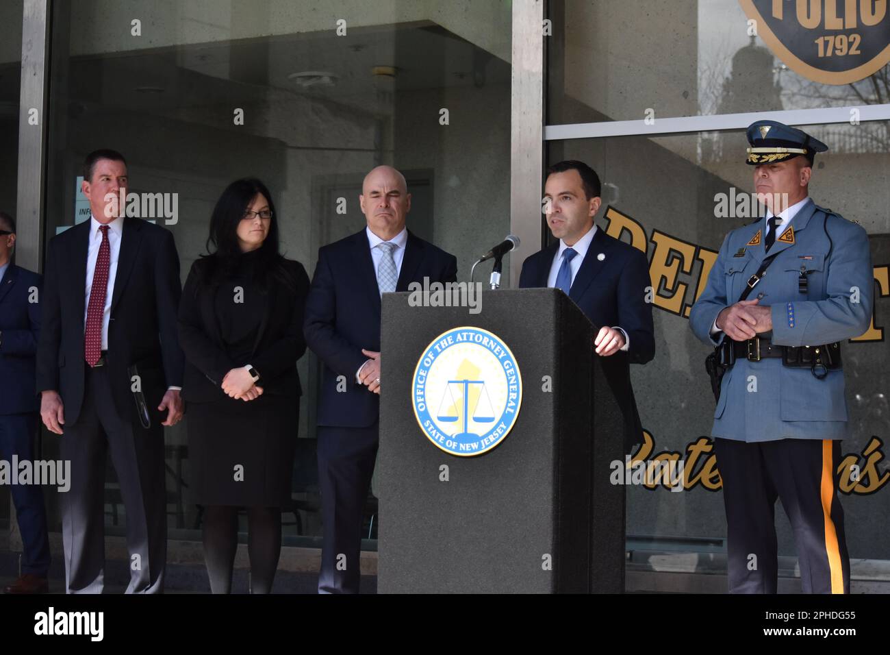 Acting Attorney General of New Jersey Matt Platkin delivers remarks ...