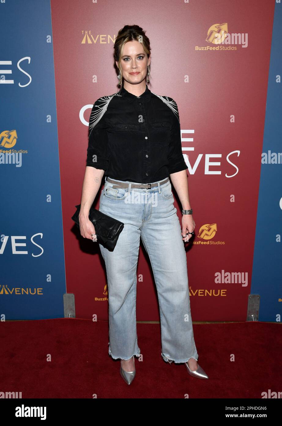 Abigail Hawk attends the premiere of "One True Loves" at The Whitby Hotel on Monday, March 27 ...