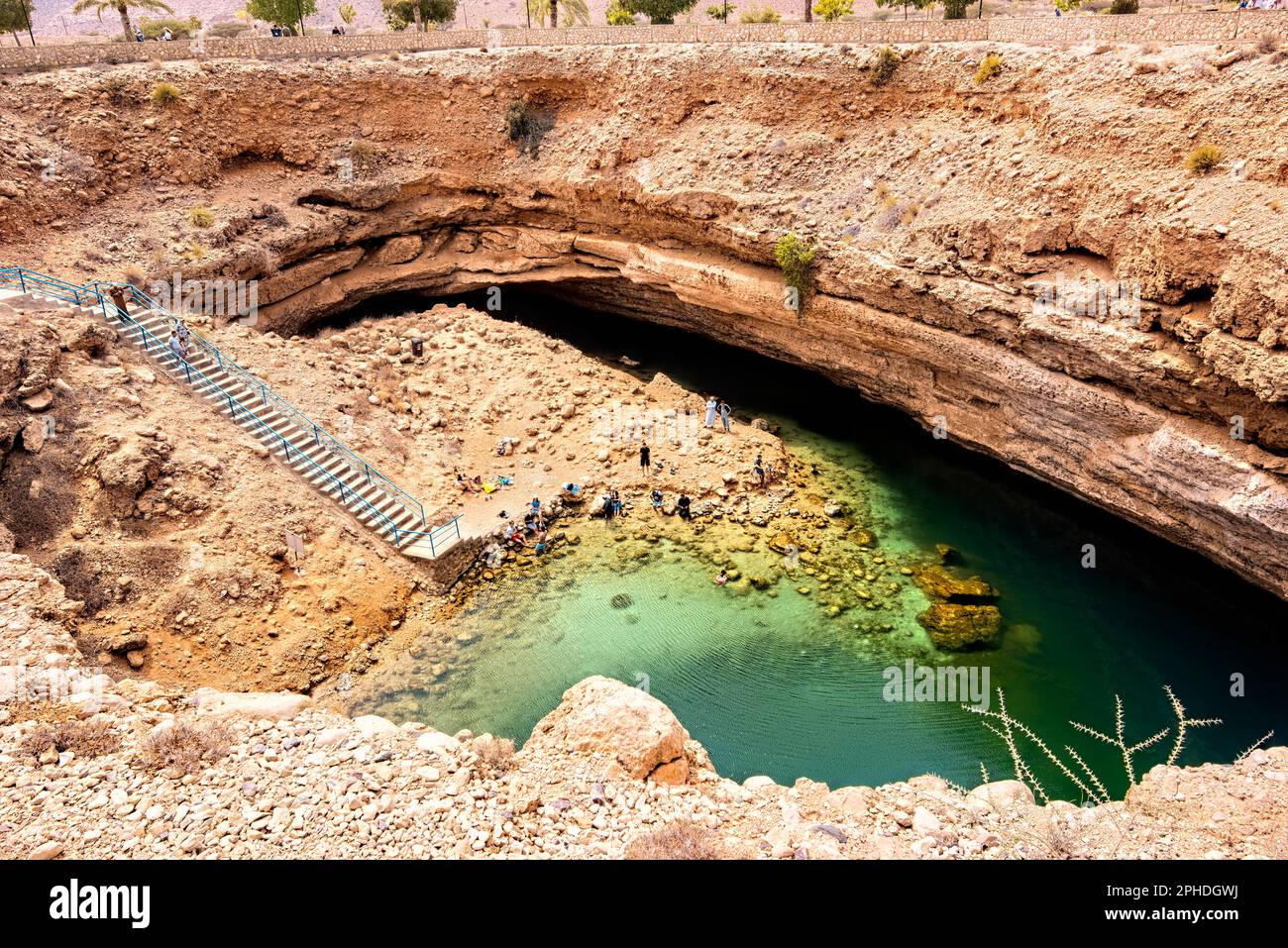 Bimmah sinkhole in Hawiyyat Najm Park, Dibab, Oman Stock Photo - Alamy