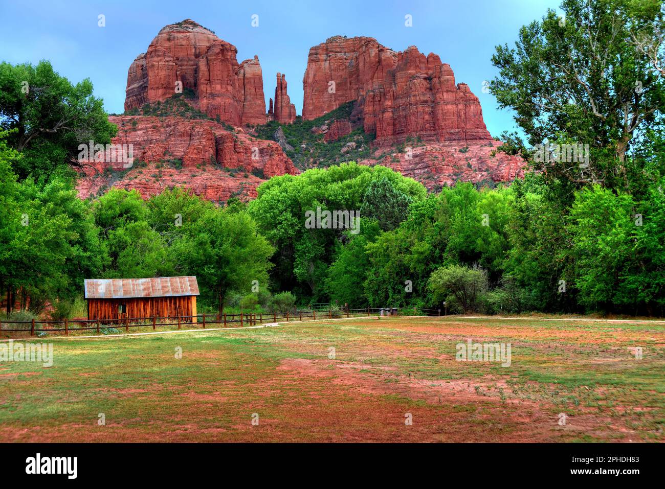 Old farm house at cathedral rock sedona arizona Stock Photo - Alamy