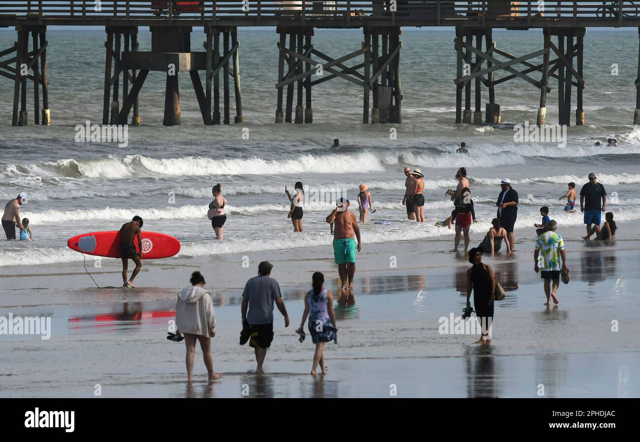 Daytona Beach, United States. 27th Mar, 2023. People enjoy above ...