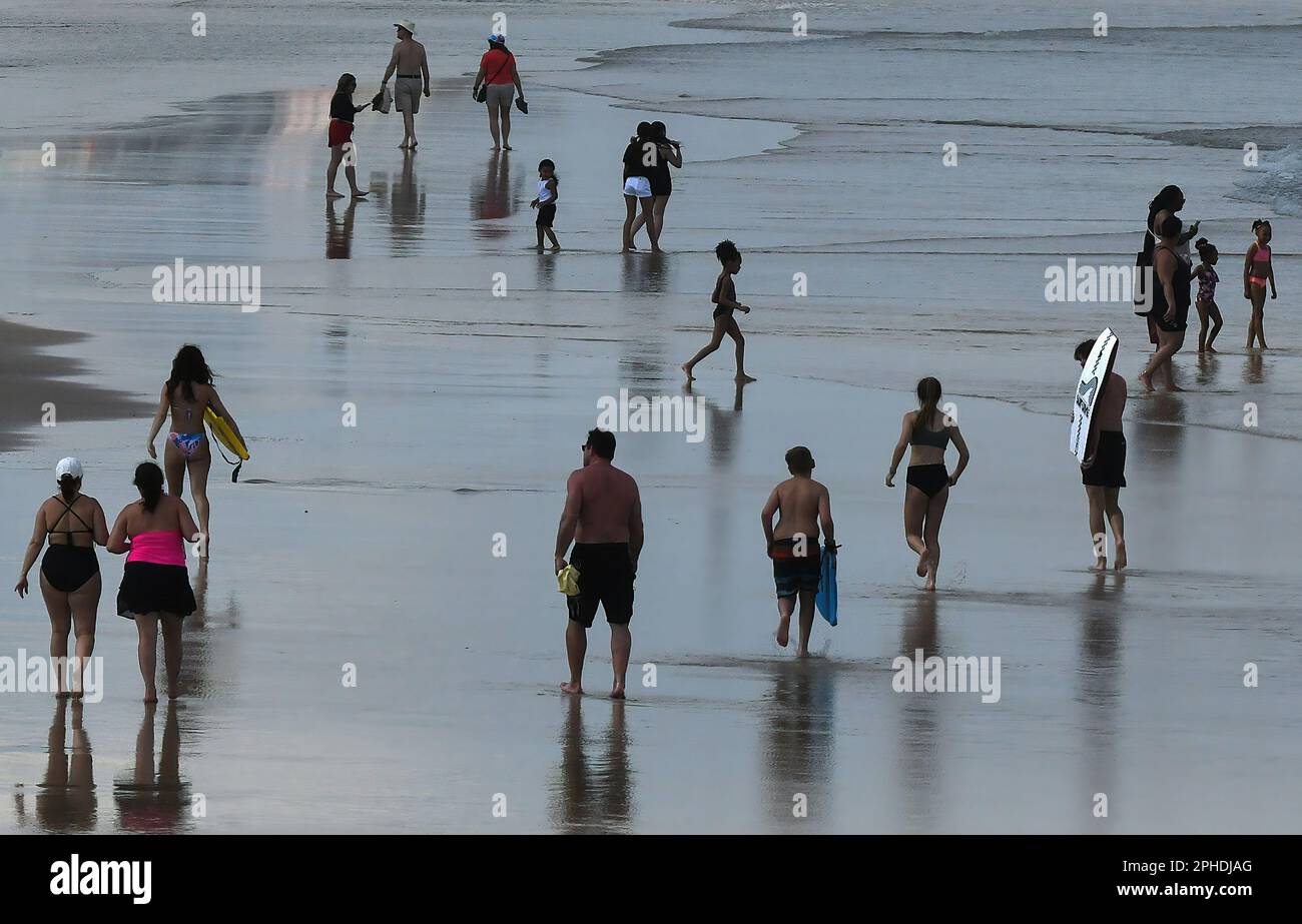 Daytona Beach, United States. 27th Mar, 2023. People enjoy above ...