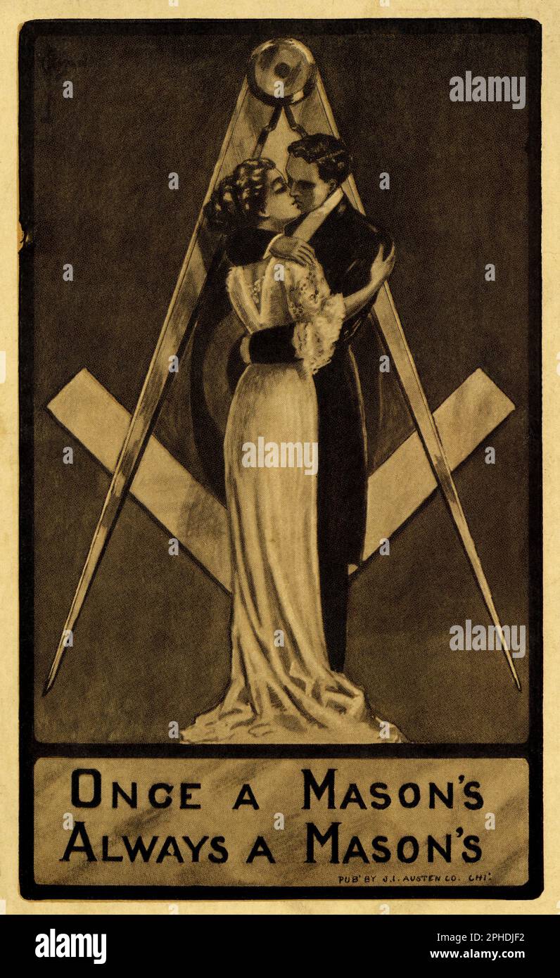 Masonic Postcard. Once a Mason's, Always a Mason's Stock Photo - Alamy