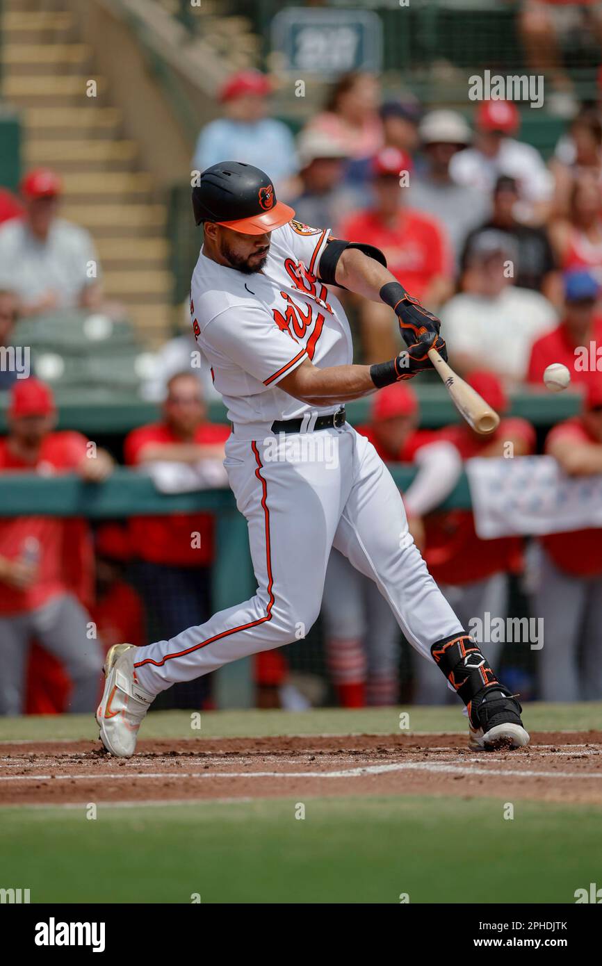 March 27, 2023; Sarasota FL USA; Baltimore Orioles right fielder ...
