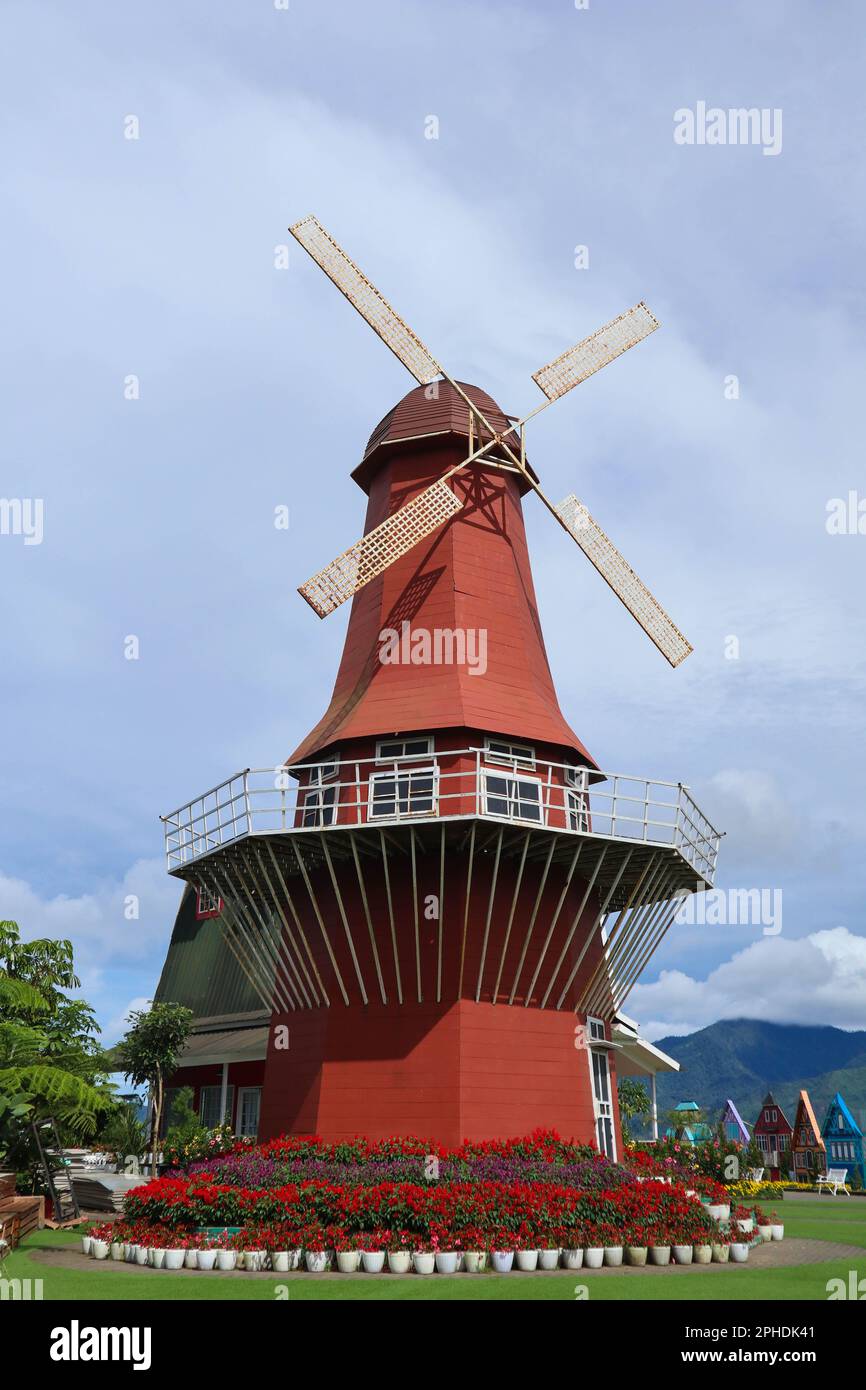 Traditional dutch windmill near the canal Stock Photo - Alamy