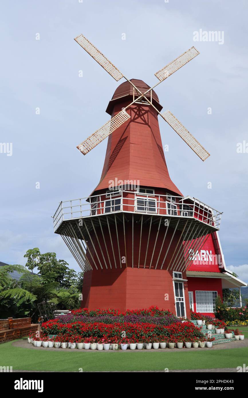 Traditional dutch windmill near the canal Stock Photo - Alamy