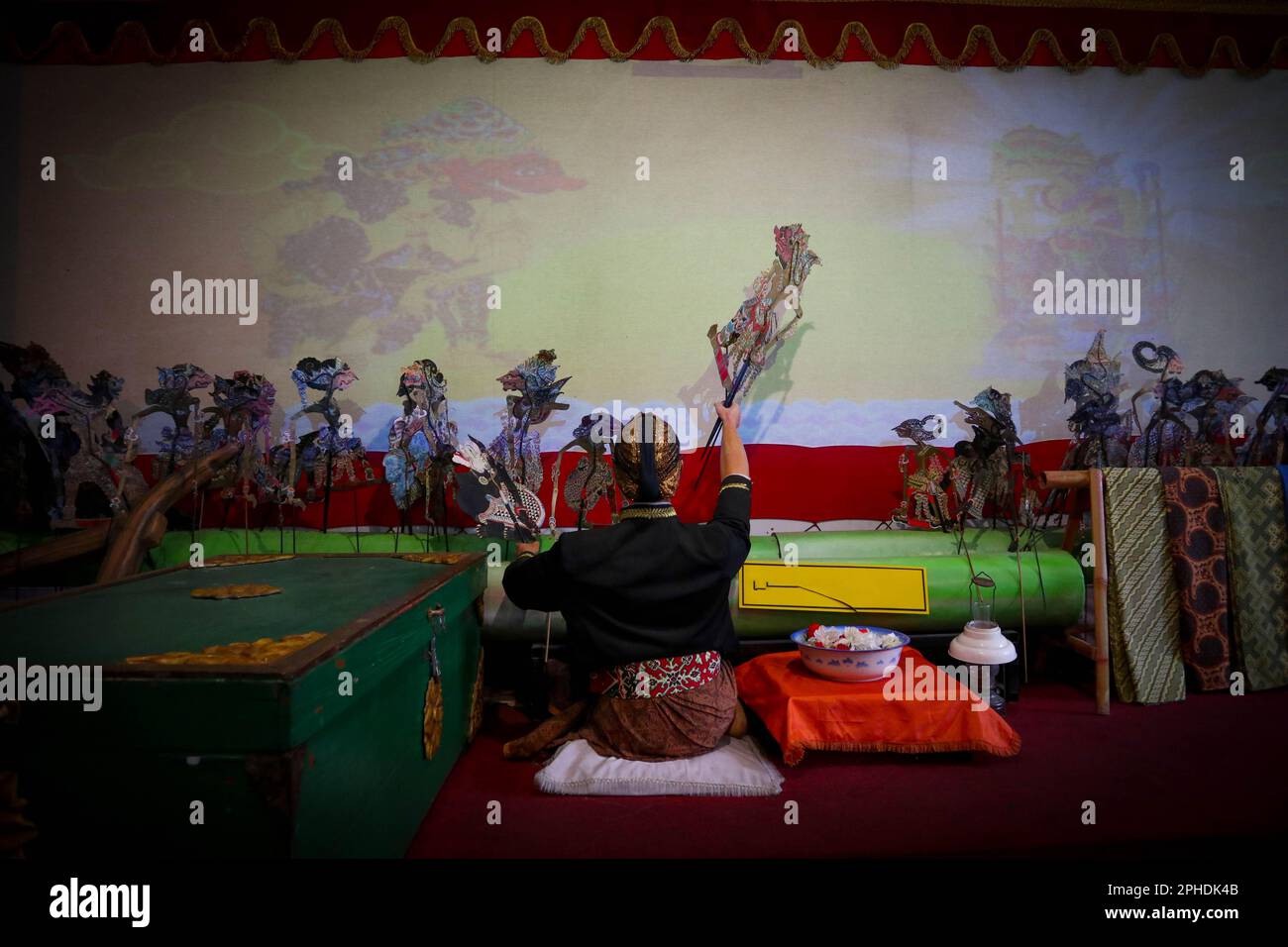 wayang kulit or shadow puppets from Java, Indonesia puppet show by ...