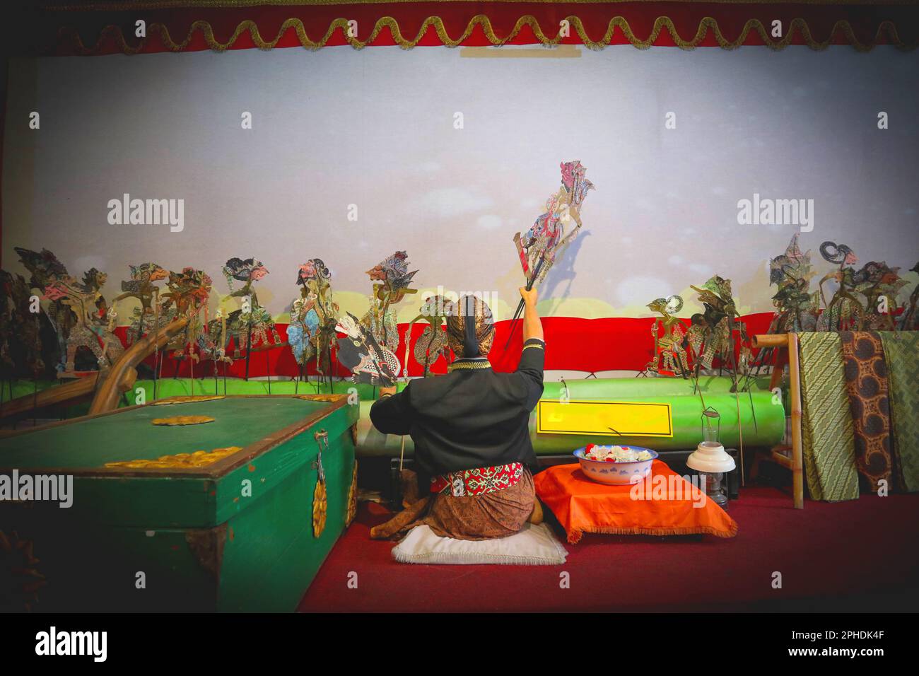 wayang kulit or shadow puppets from Java, Indonesia puppet show by ...