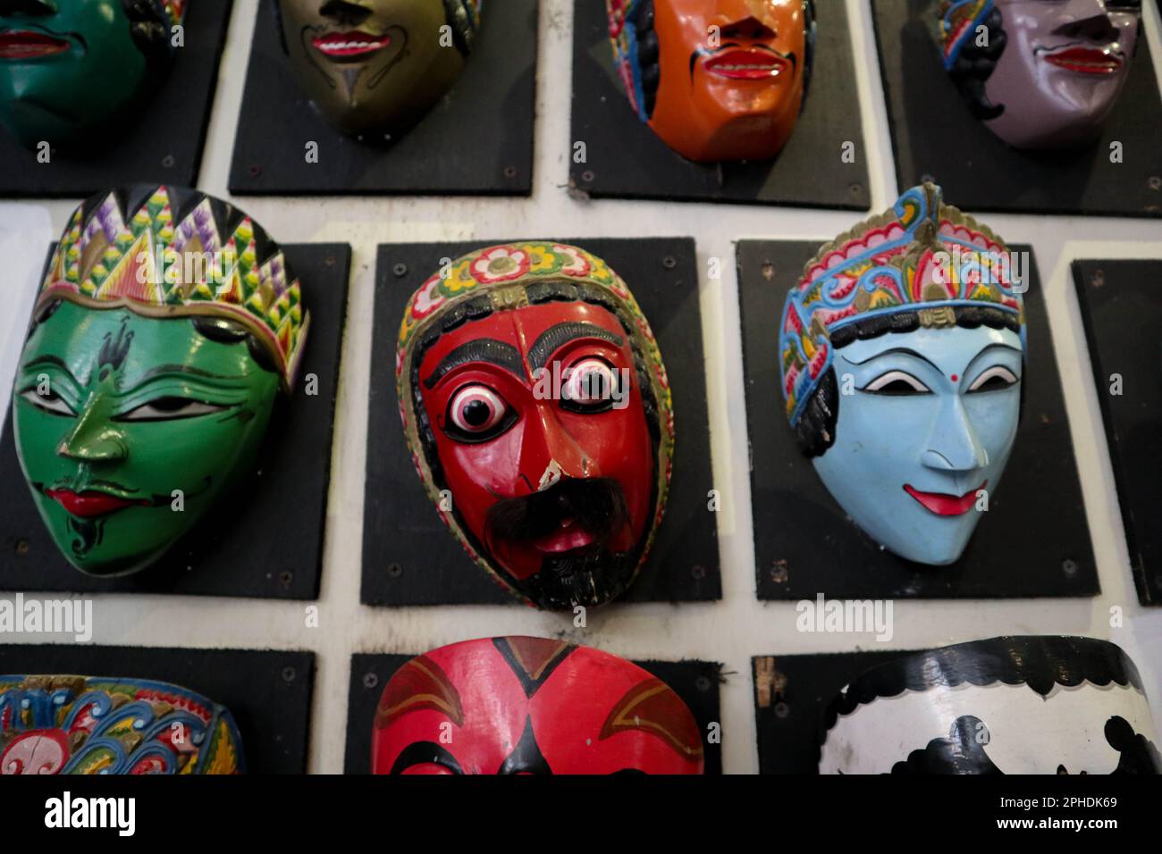 indonesia traditional masks. Tribal ethnic decorative faces ...