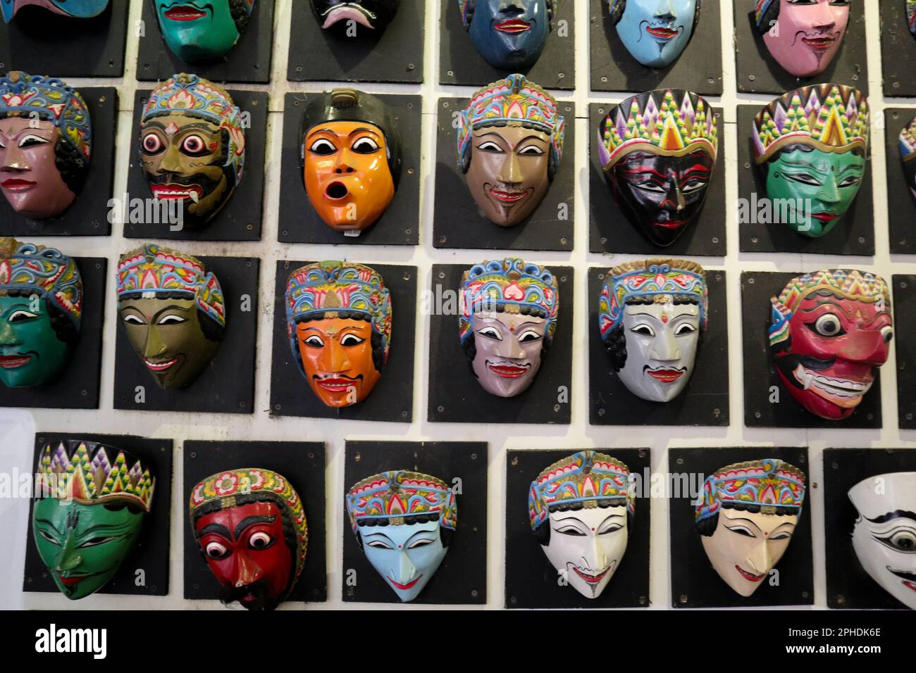 indonesia traditional masks. Tribal ethnic decorative faces ...