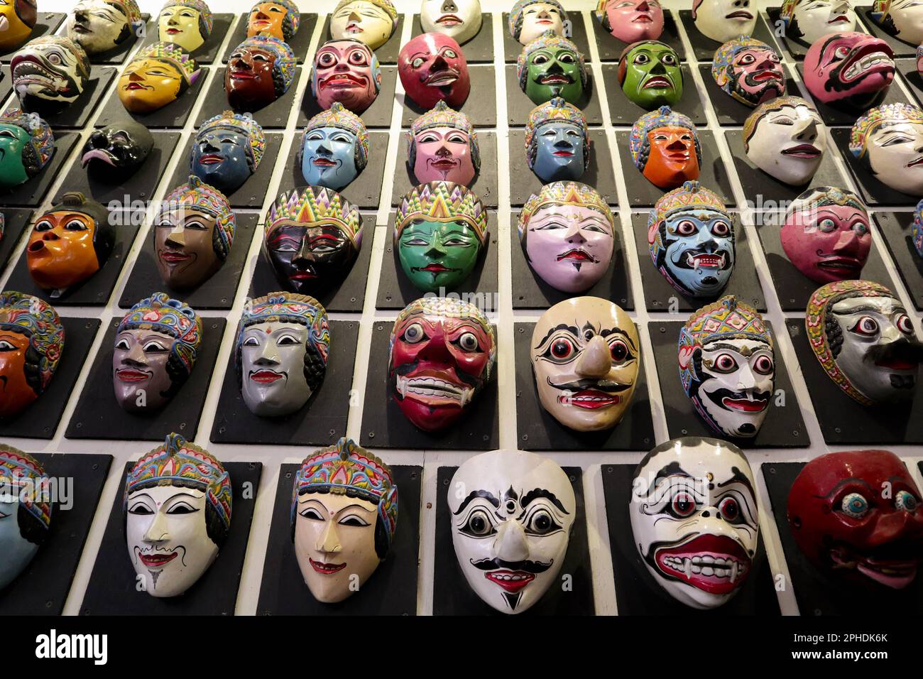 indonesia traditional masks. Tribal ethnic decorative faces ...