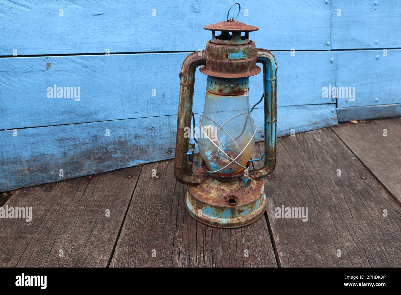 antique petromak lamp (teplok) which still uses kerosene fuel on wood ...