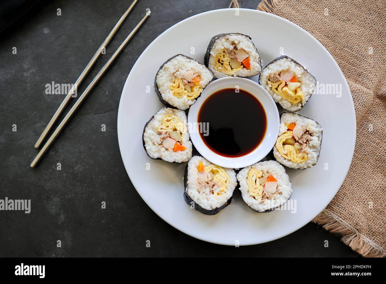kimbap or gimbap is Korean roll Gimbap(kimbob) made from steamed white ...