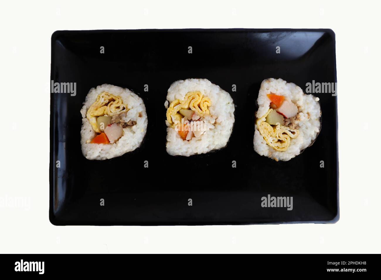 Korean seaweed rice rolls Cut Out Stock Images & Pictures - Alamy