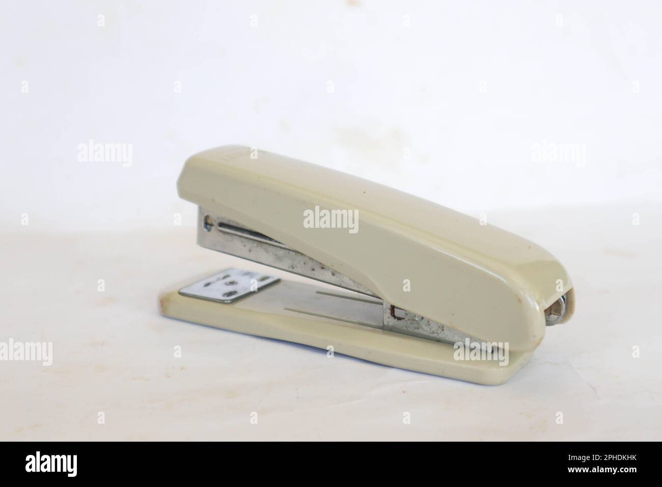 white stapler isolated on a white background Stock Photo - Alamy