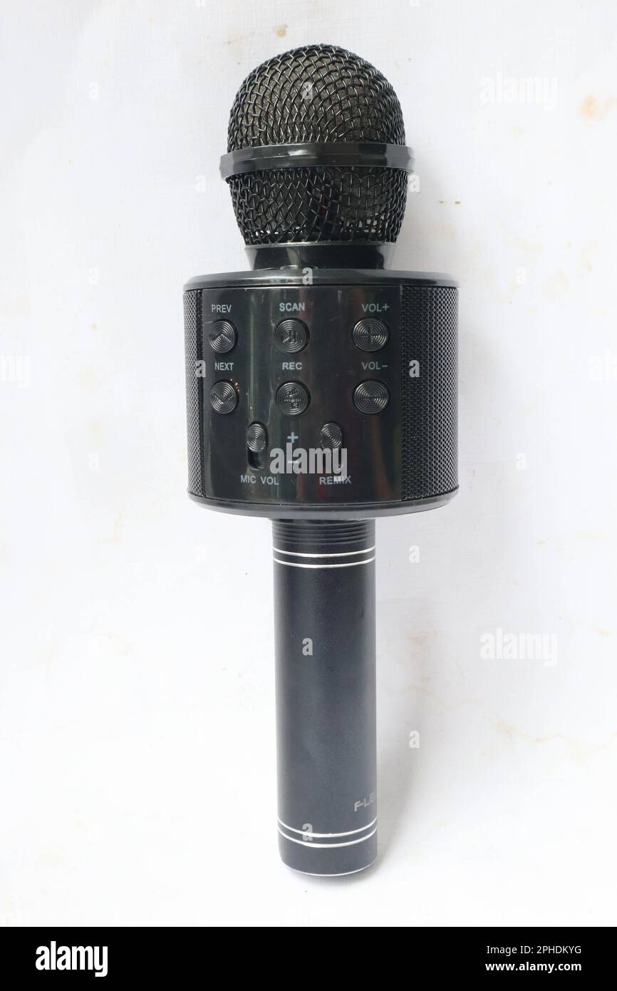 mic karaoke microphone wireless blue tooth isolated on white background ...